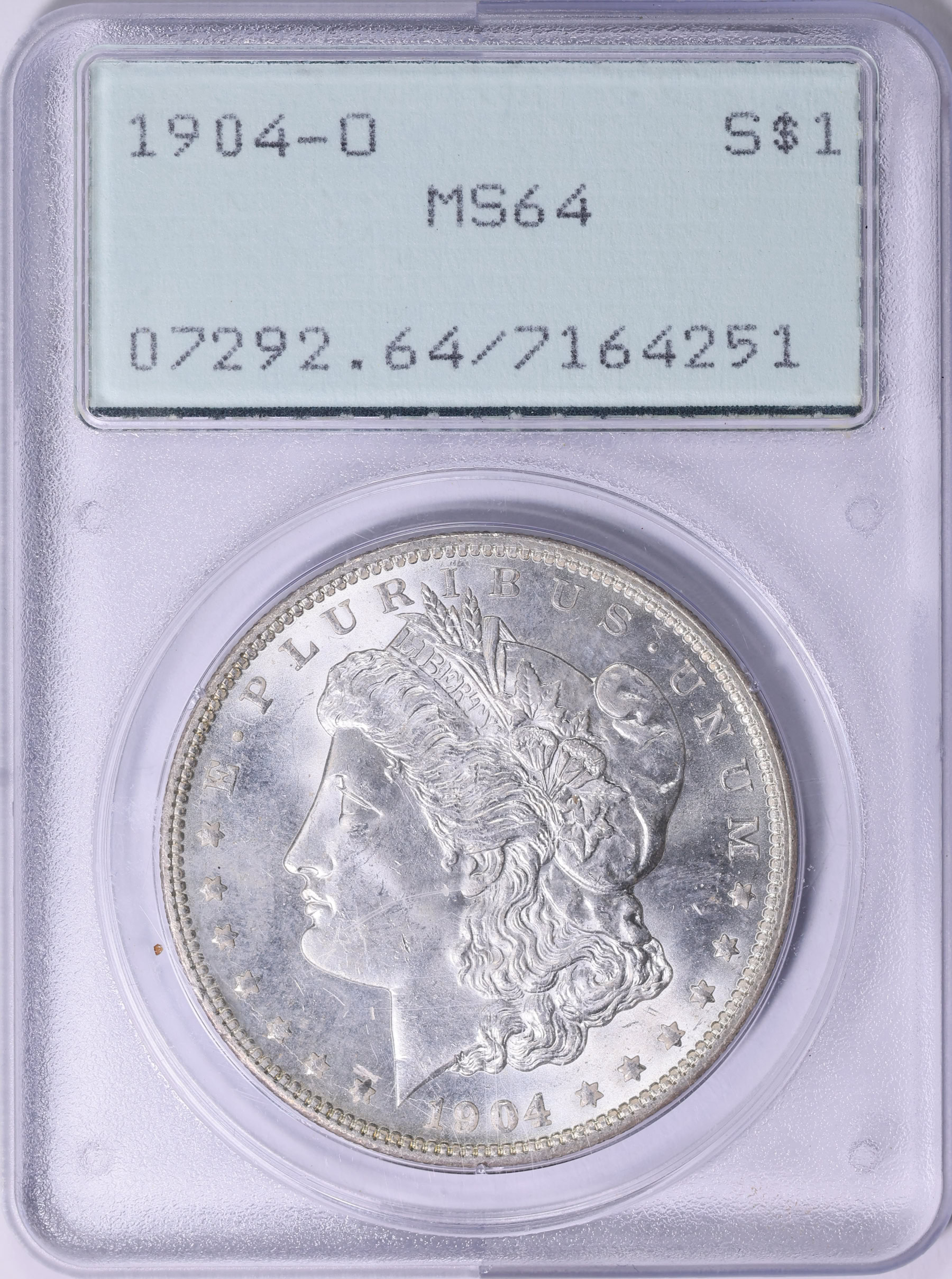 1904-O Morgan Silver Dollar PCGS MS-64 OGH (1st Gen) (Item 1818591) | GreatCollections Coin Auctions