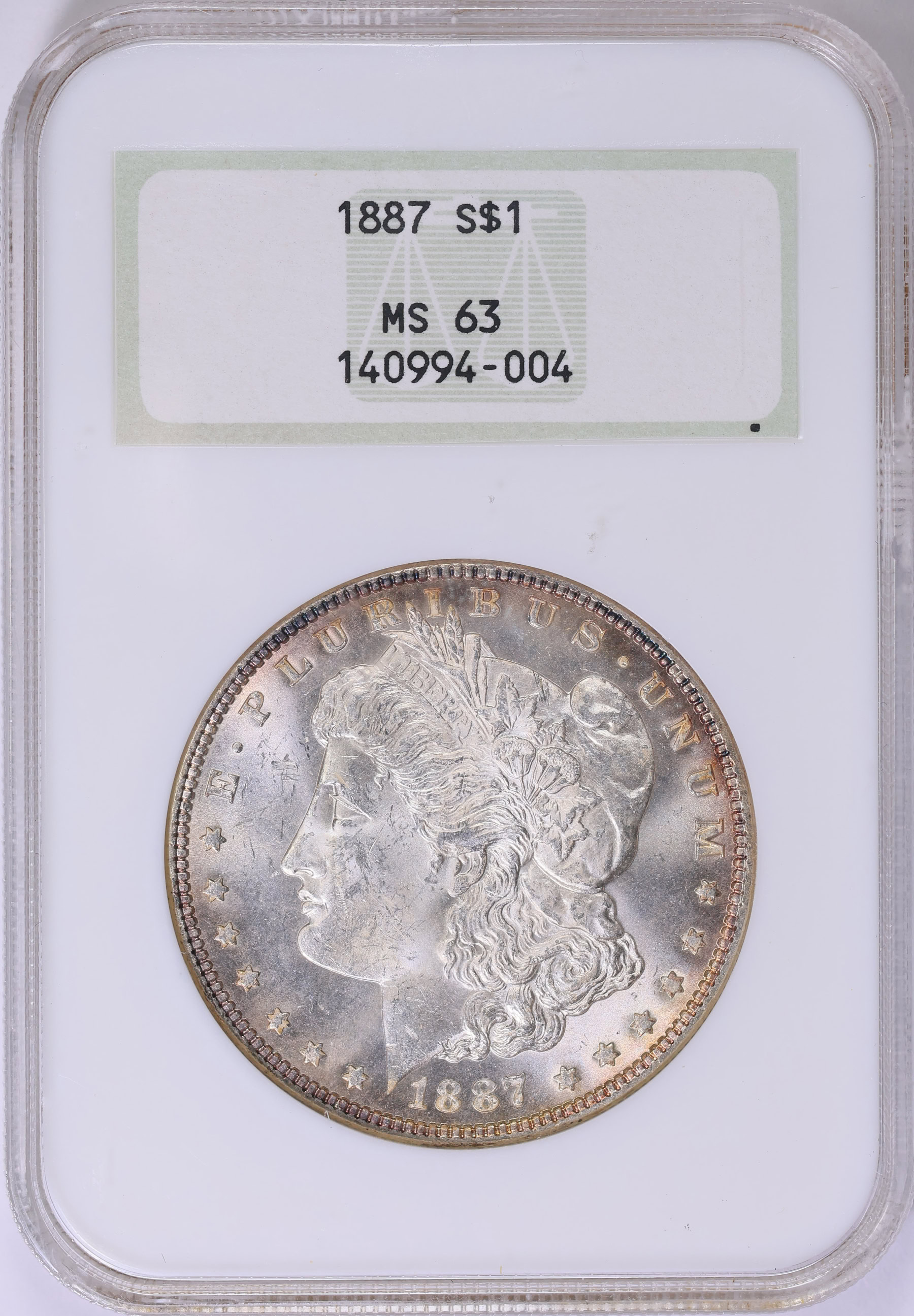1887 Morgan Silver Dollar NGC MS-63 OH (Item 1818613) | GreatCollections Coin Auctions