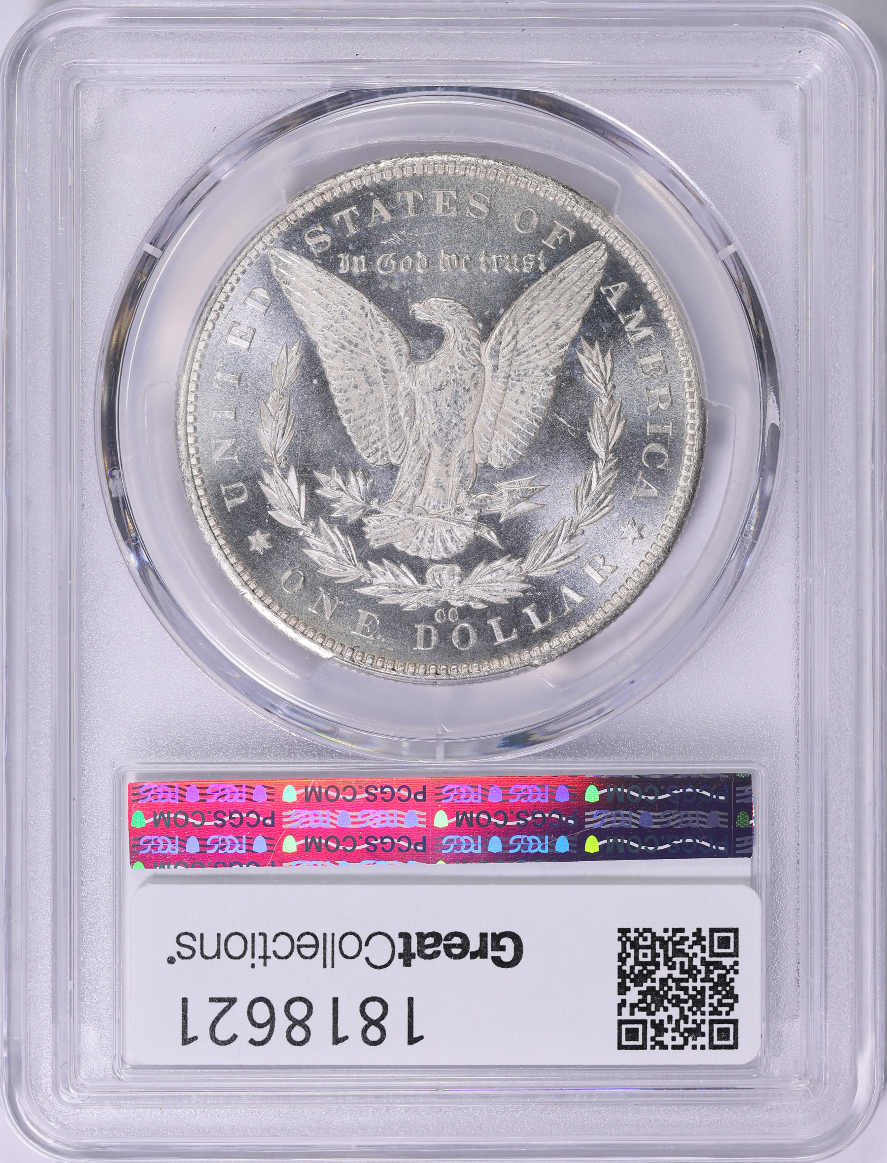 1884-CC Morgan Silver Dollar PCGS MS-64 PL (CAC Green) (Item 1818621) | GreatCollections Coin ...