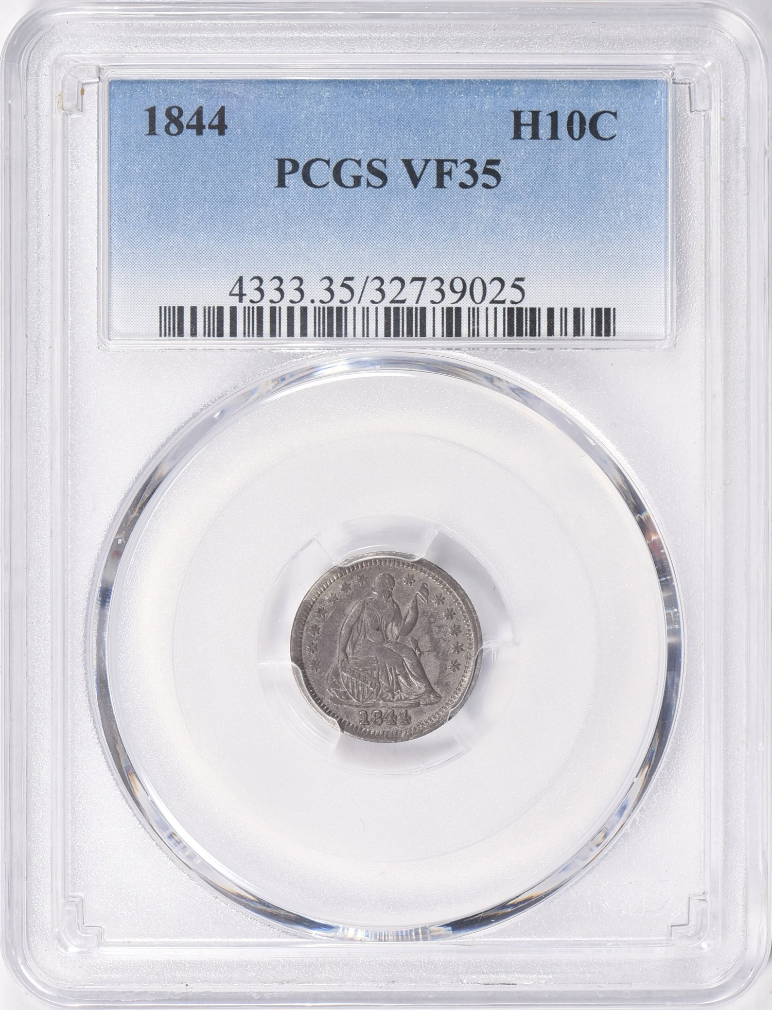 1844 Seated Liberty Half Dime PCGS VF-35 (Item 1818651 ...
