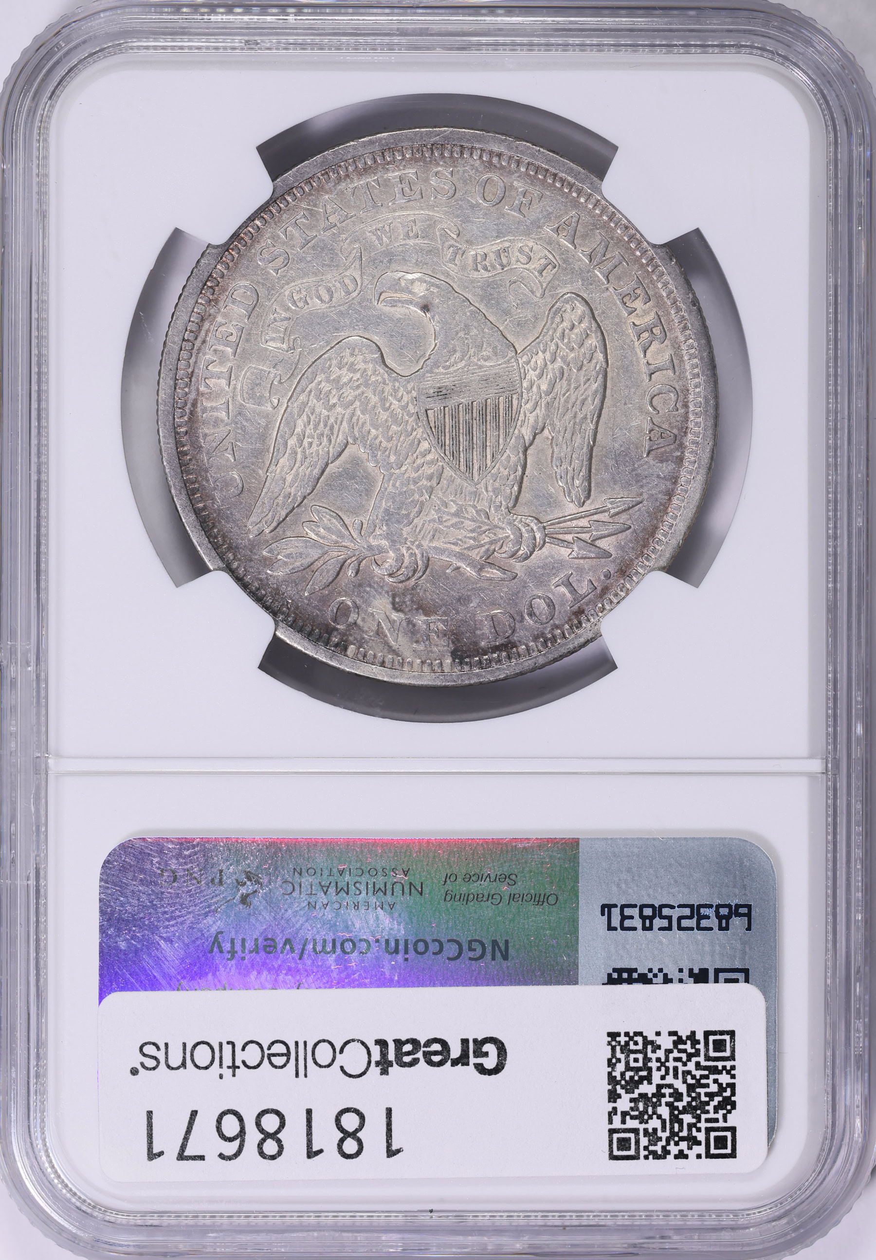 1871 Seated Liberty Silver Dollar NGC XF-45 (Toned) (Item 1818671 ...