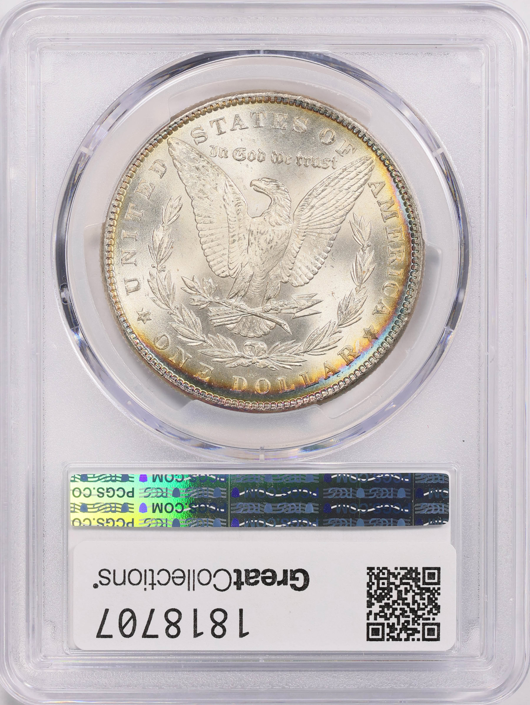 1884 Morgan Silver Dollar PCGS MS-64 (CAC Green) (Toned) (Item 1818707) | GreatCollections Coin ...