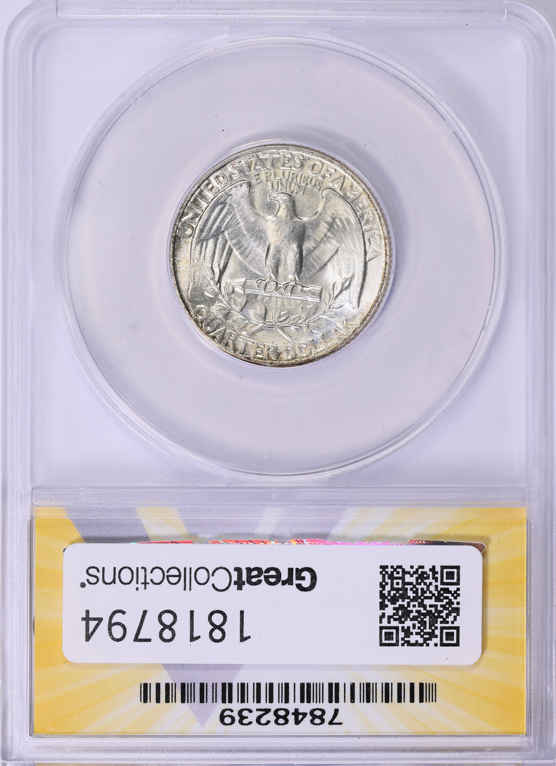 1945 Washington Quarter ANACS MS-65 (Item 1818794) | GreatCollections Coin Auctions