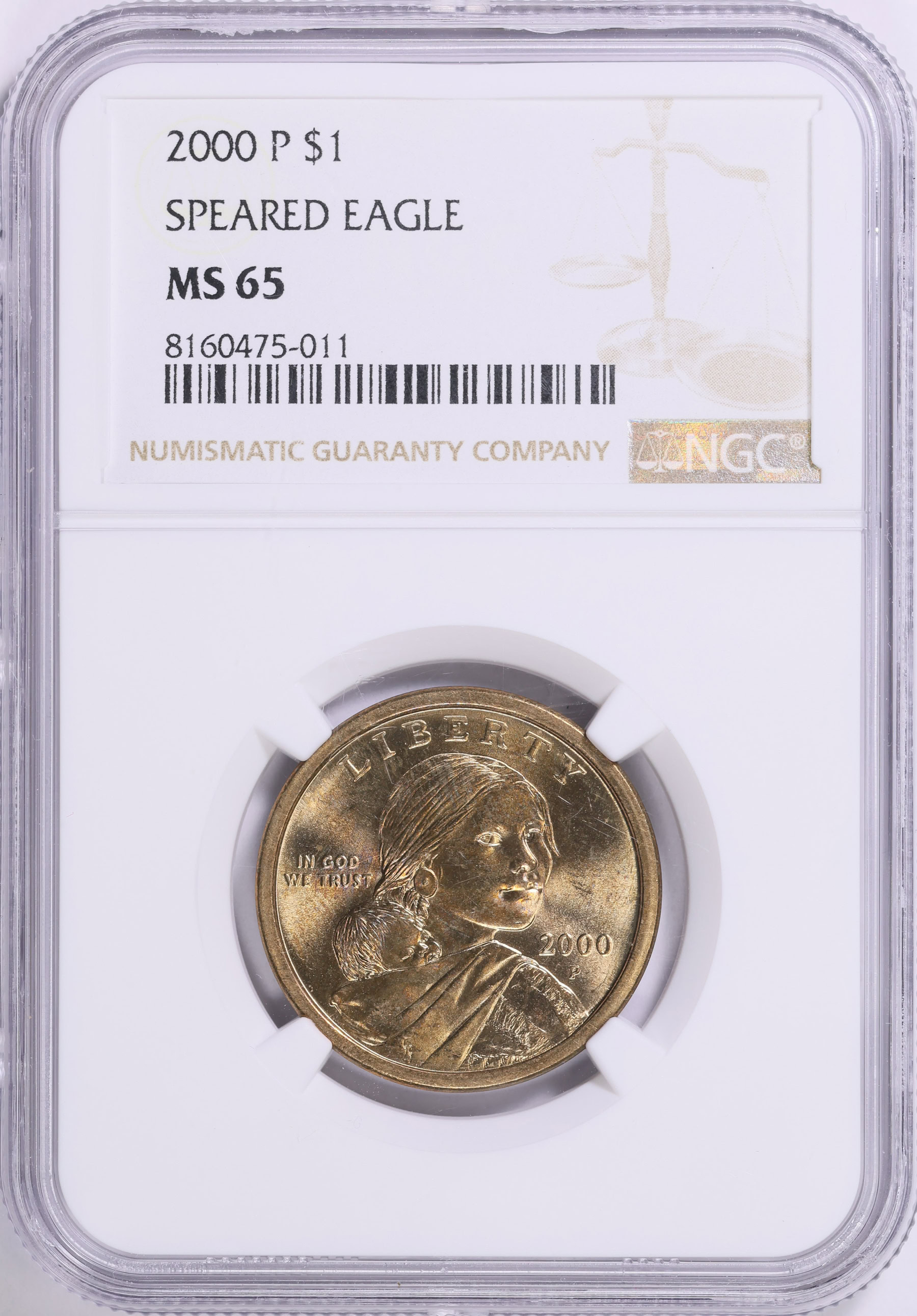 2000-P Sacagawea Dollar Wounded Eagle NGC MS-65 (Toned) (Item 1818819 ...