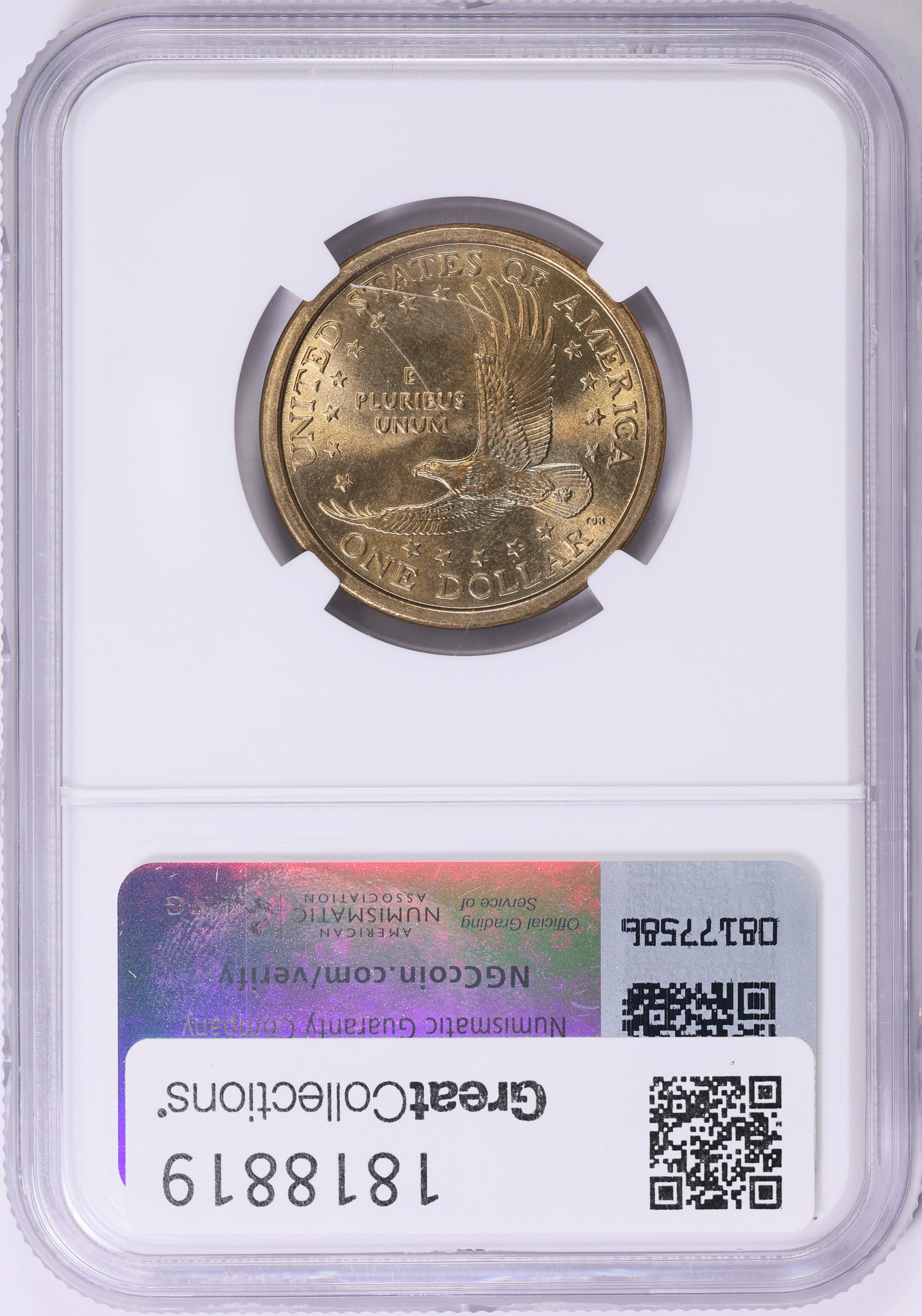 2000-P Sacagawea Dollar Wounded Eagle NGC MS-65 (Toned) (Item 1818819 ...