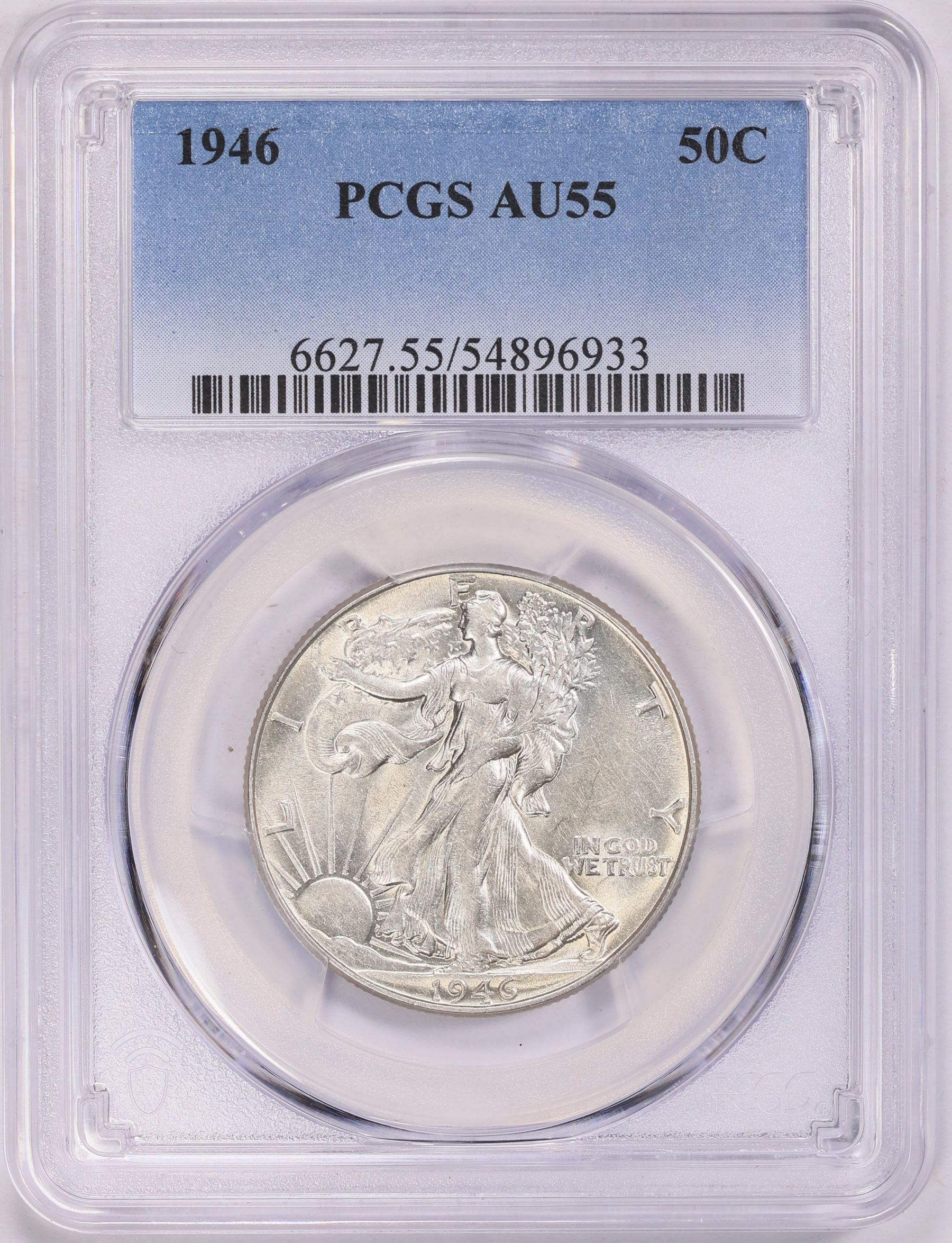 1946 Walking Liberty Half Dollar PCGS AU-55 (Item 1818849) | GreatCollections Coin Auctions