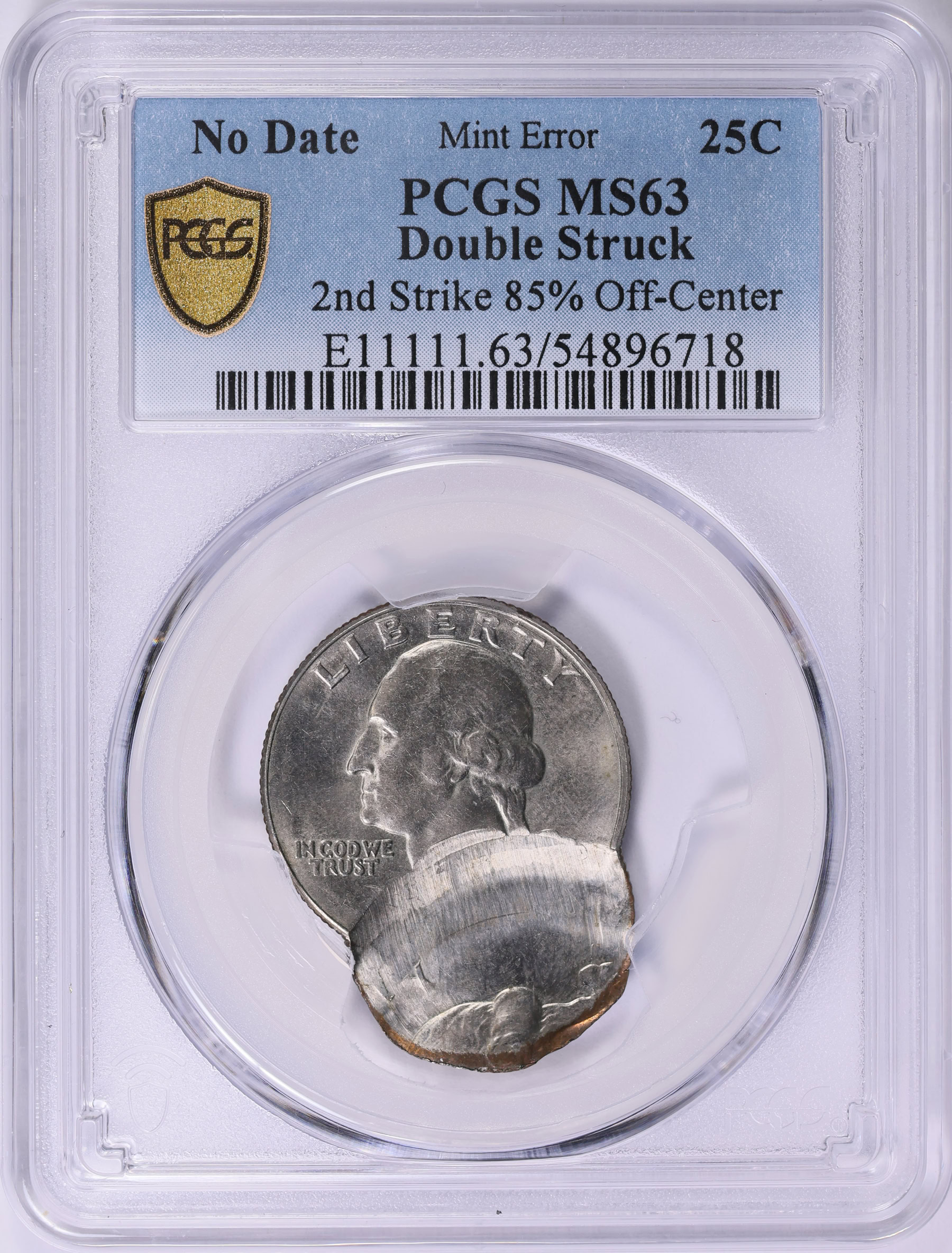 Mint Error No Date Washington Quarter Double Struck 2nd Strike 85% Off ...