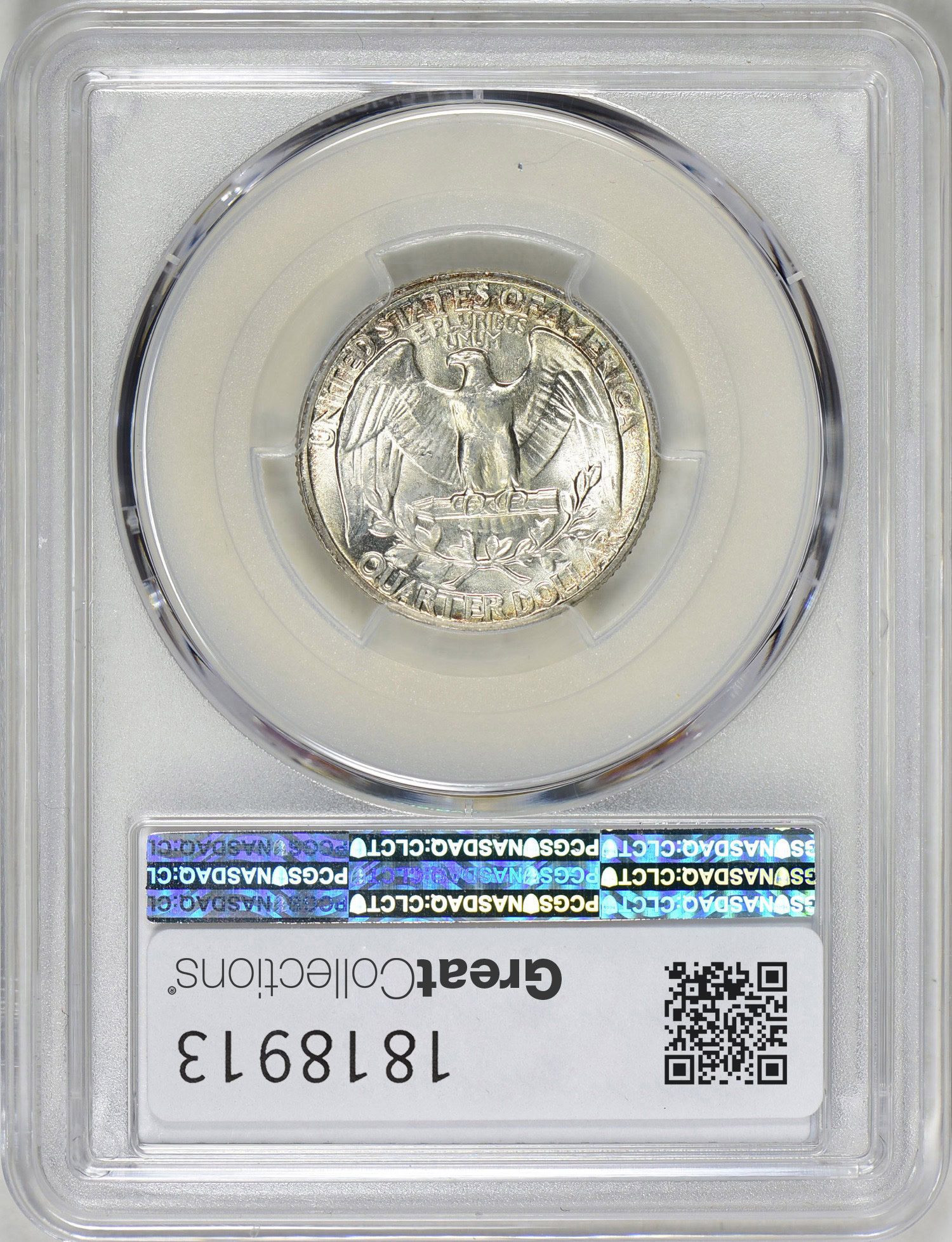1943 Washington Quarter PCGS MS-65 (Toned) (Item 1818913) | GreatCollections Coin Auctions