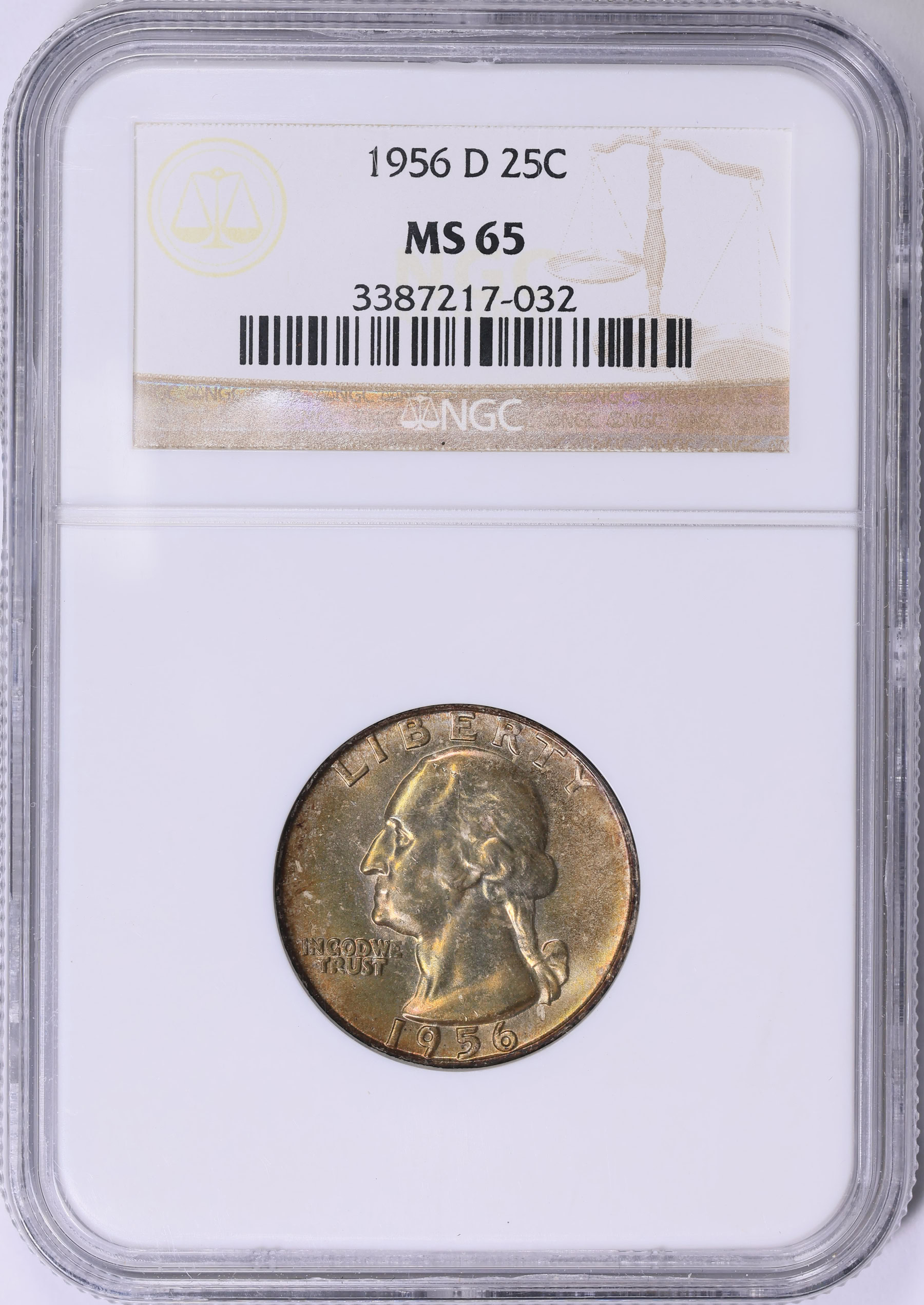 1956-D Washington Quarter NGC MS-65 (Toned) (Item 1818928) | GreatCollections Coin Auctions