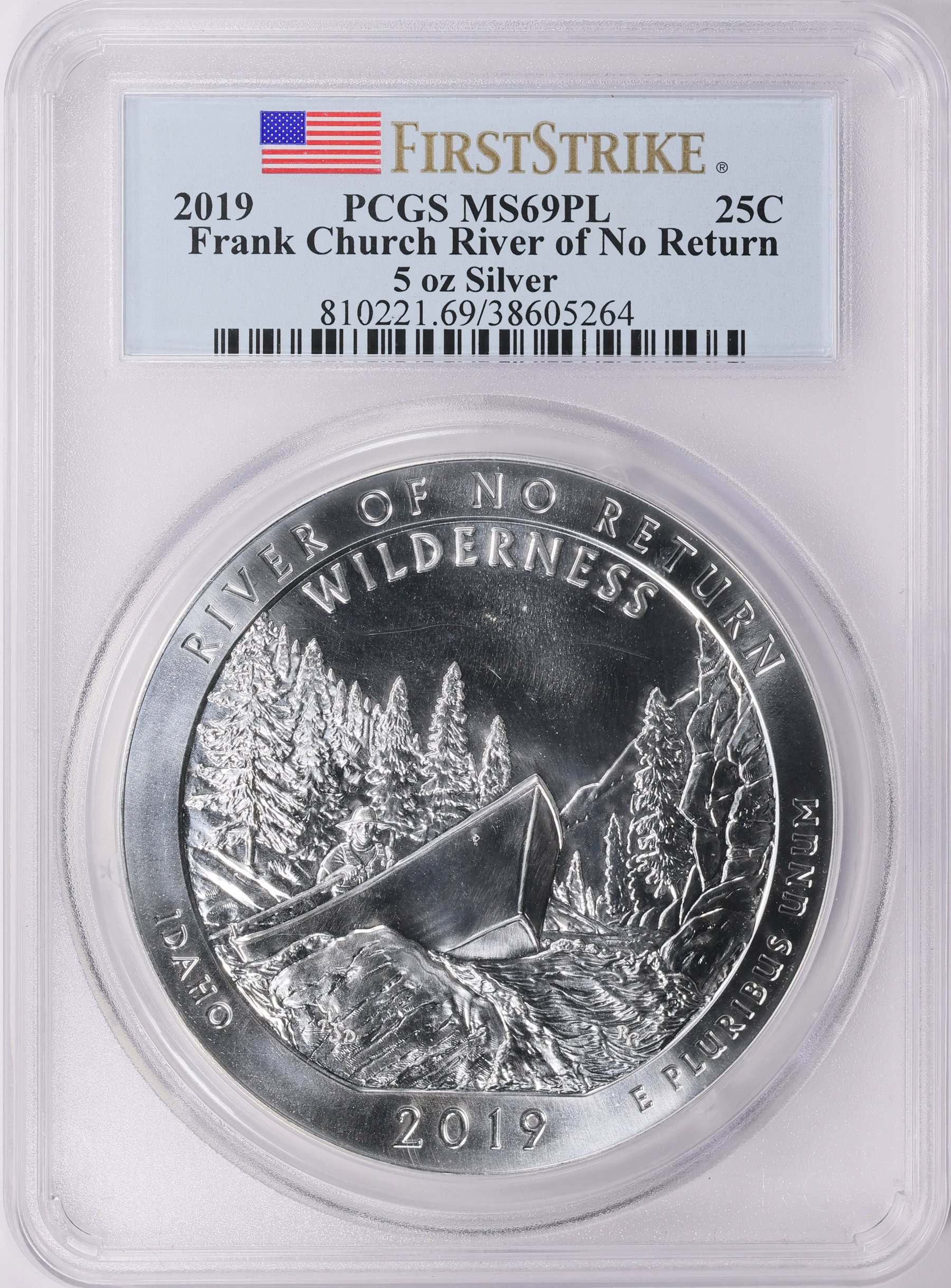 2019 America the Beautiful 5 oz. Silver Quarter Frank Church River of ...