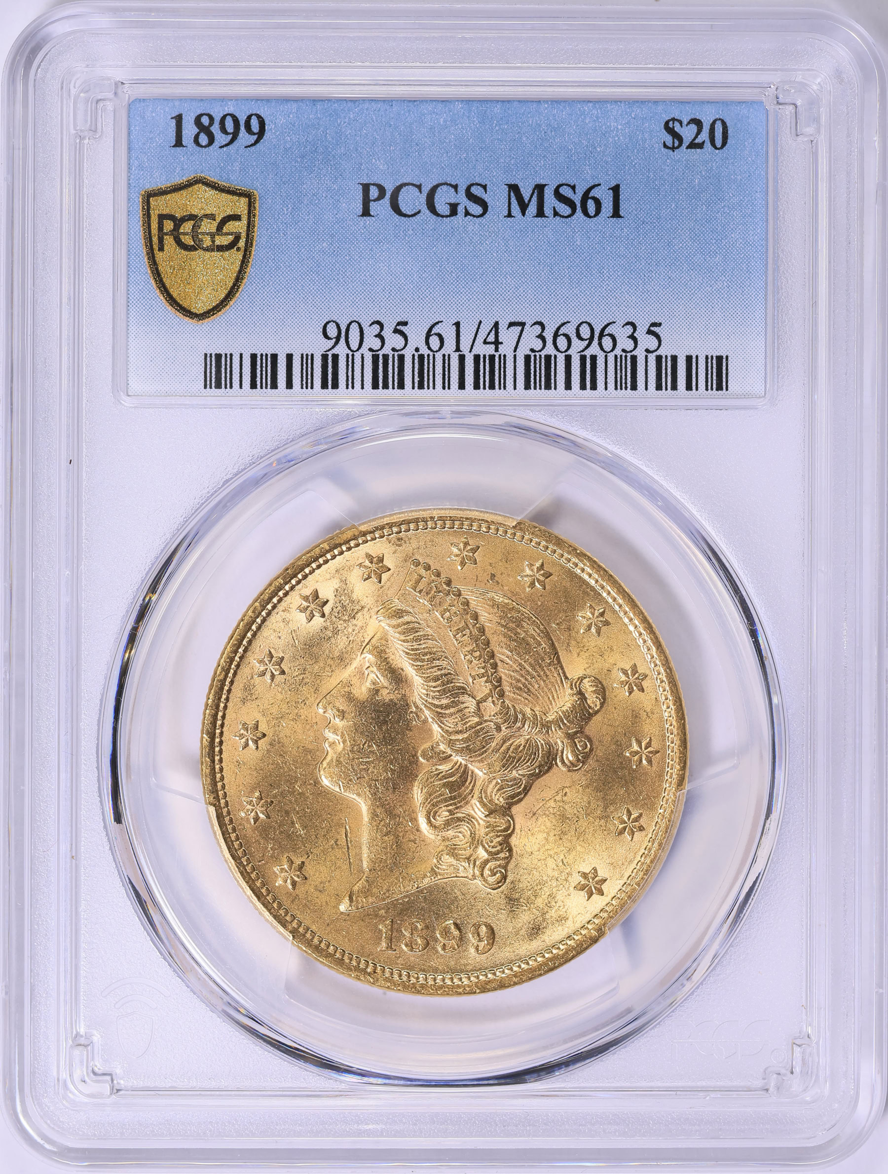 1899 Liberty Gold Double Eagle PCGS MS-61 (Item 1819024) | GreatCollections Coin Auctions