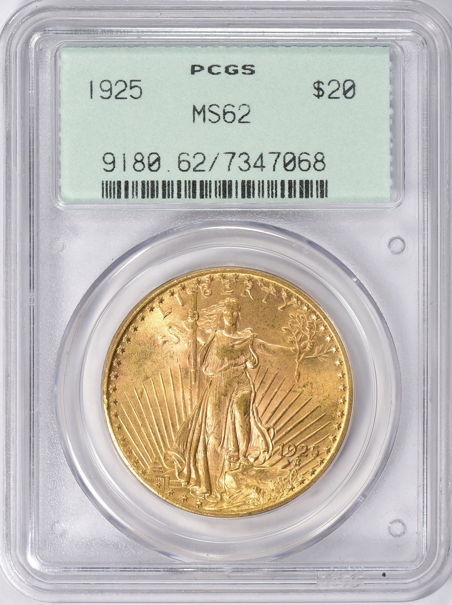1925 Saint-Gaudens Gold Double Eagle PCGS MS-62 OGH (2nd Gen) (Item 1819040) | GreatCollections ...
