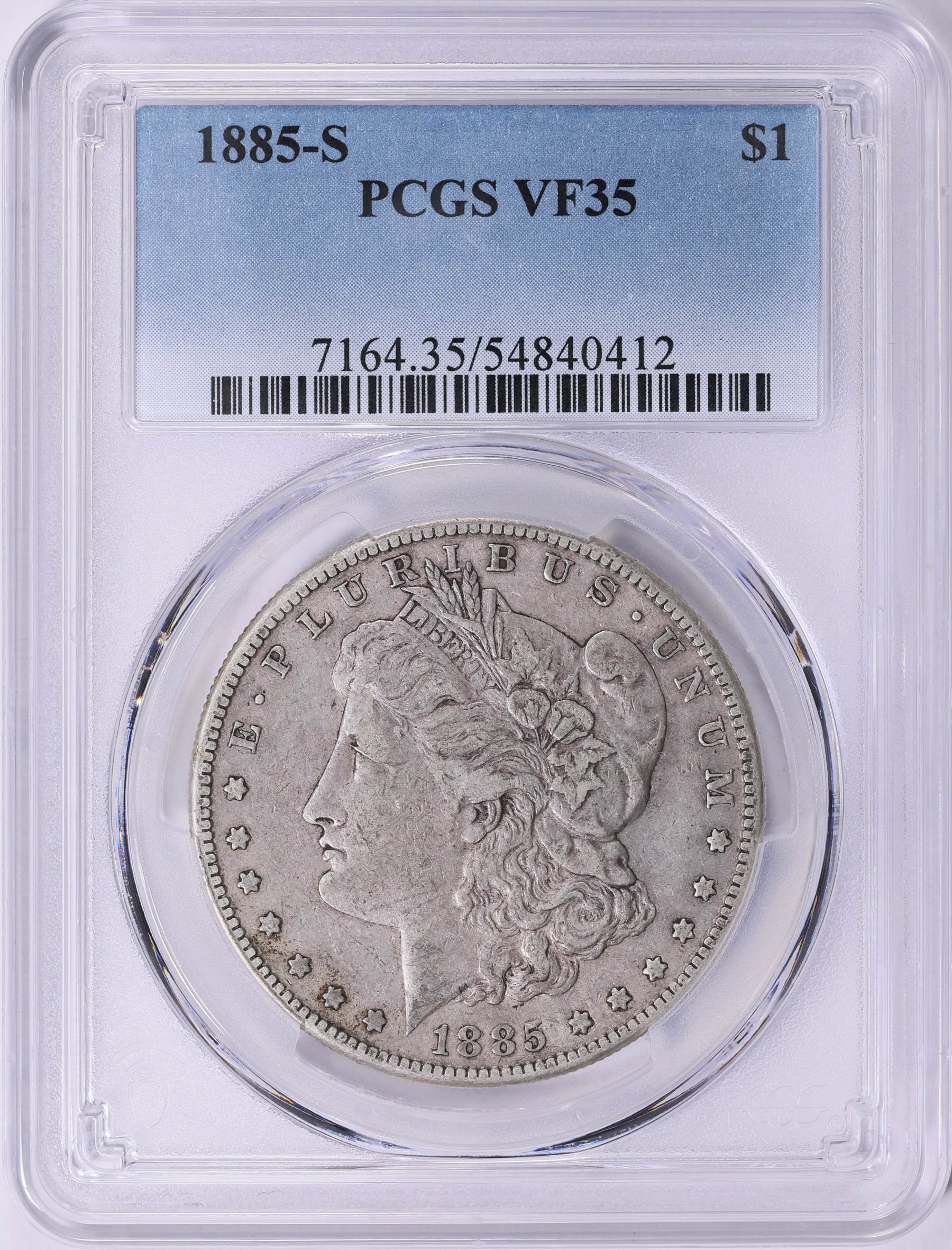 1885-S Morgan Silver Dollar PCGS VF-35 (Item 1819068) | GreatCollections Coin Auctions