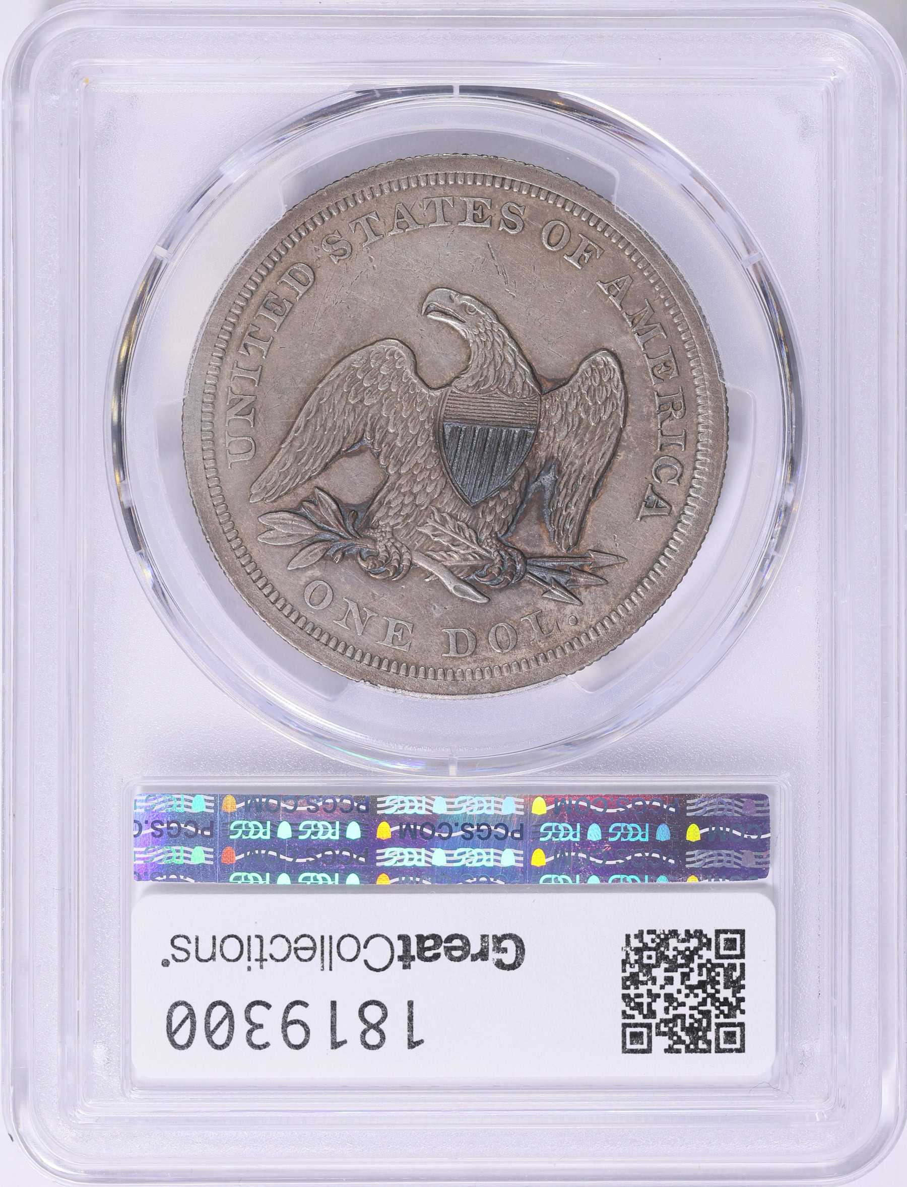 1850 Seated Liberty Silver Dollar PCGS Genuine AU Details (Item 1819300) | GreatCollections Coin ...