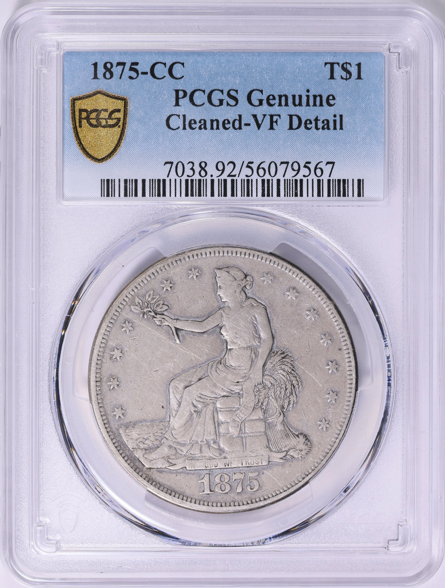 1875-CC Trade Silver Dollar PCGS Genuine VF Details (Item 1819303 ...