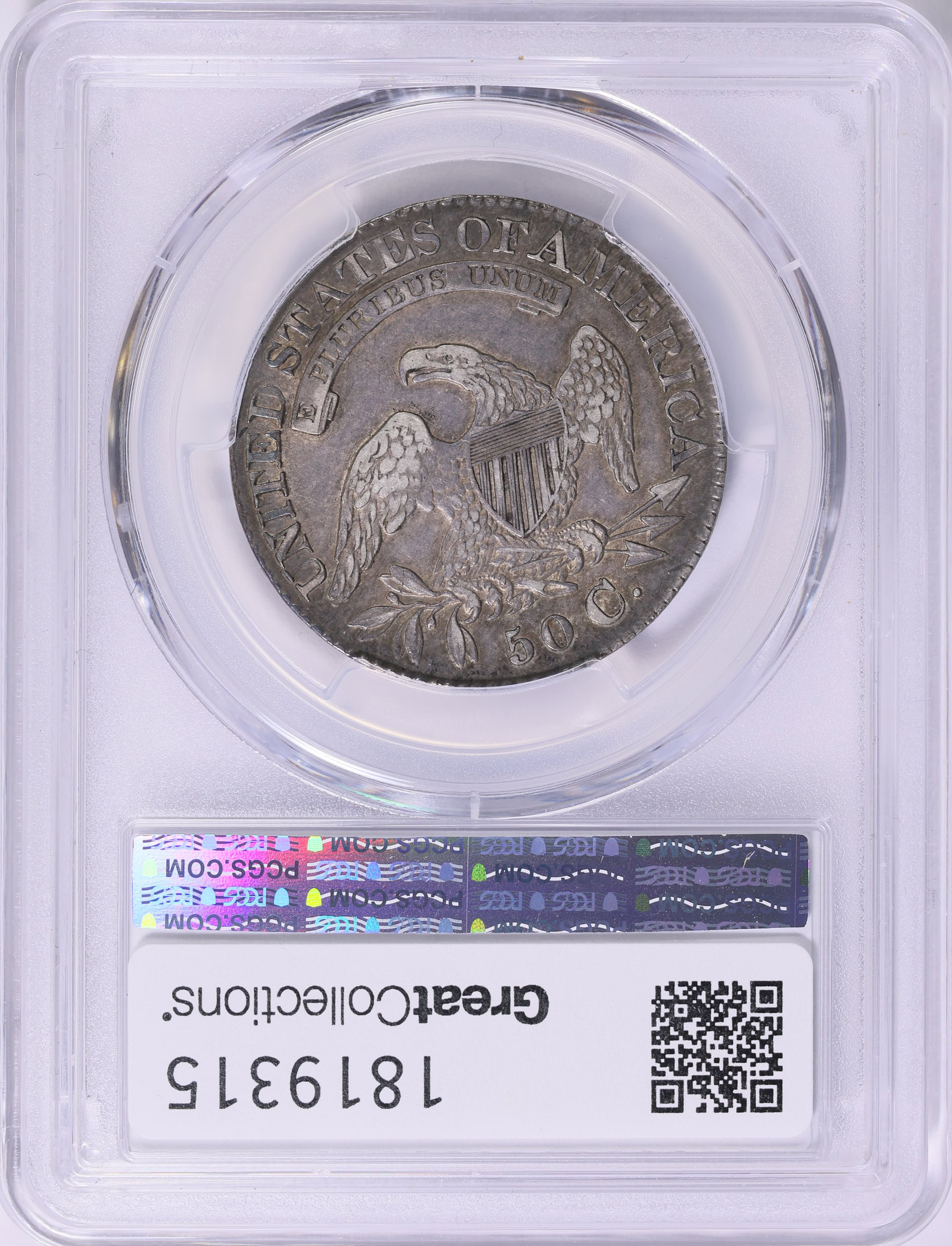1828 Capped Bust Half Dollar Square Base 2, Small 8s, Large Letters PCGS XF-40 (Toned) (Item ...