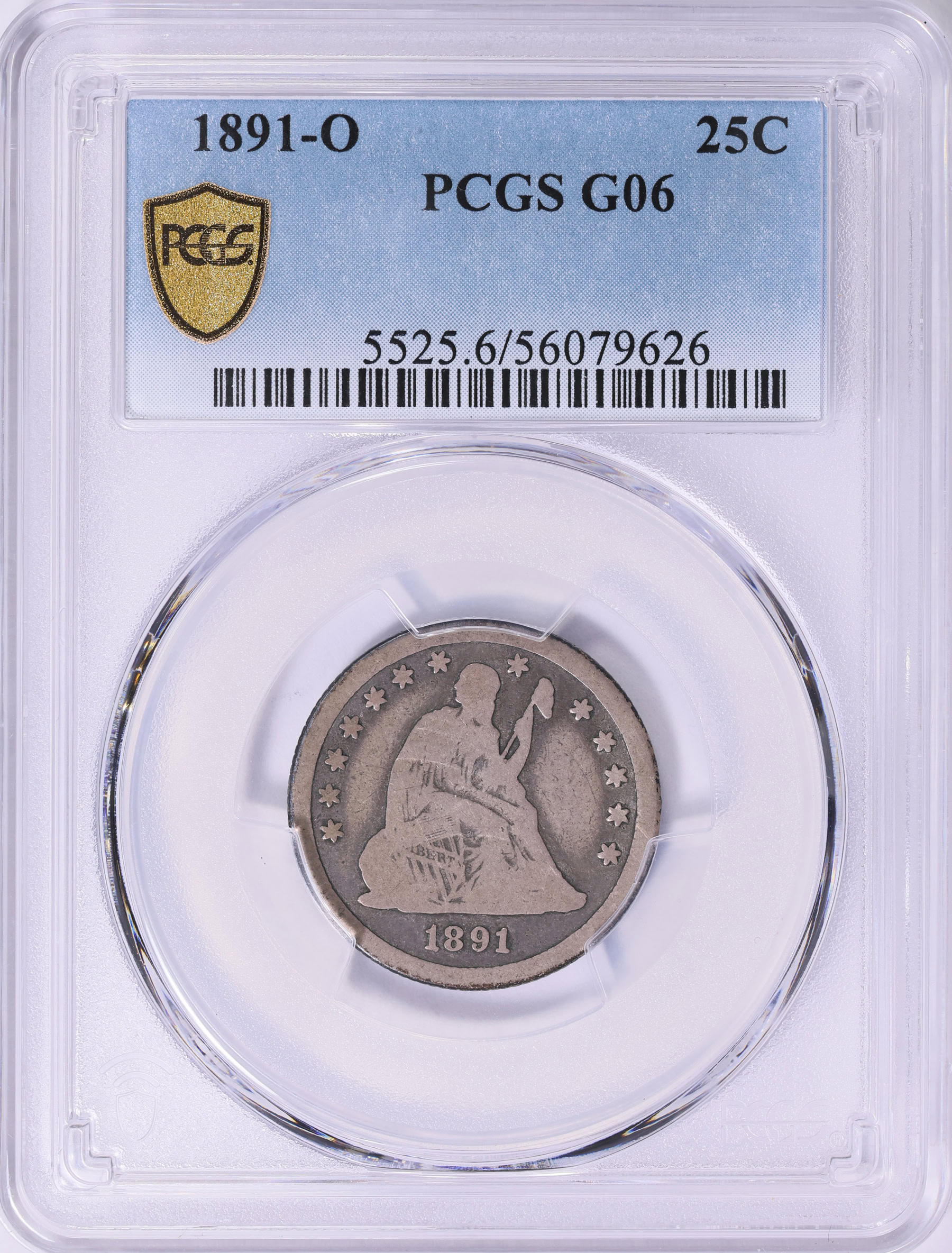 1891-O Seated Liberty Quarter PCGS G-06 (Item 1819319) | GreatCollections Coin Auctions