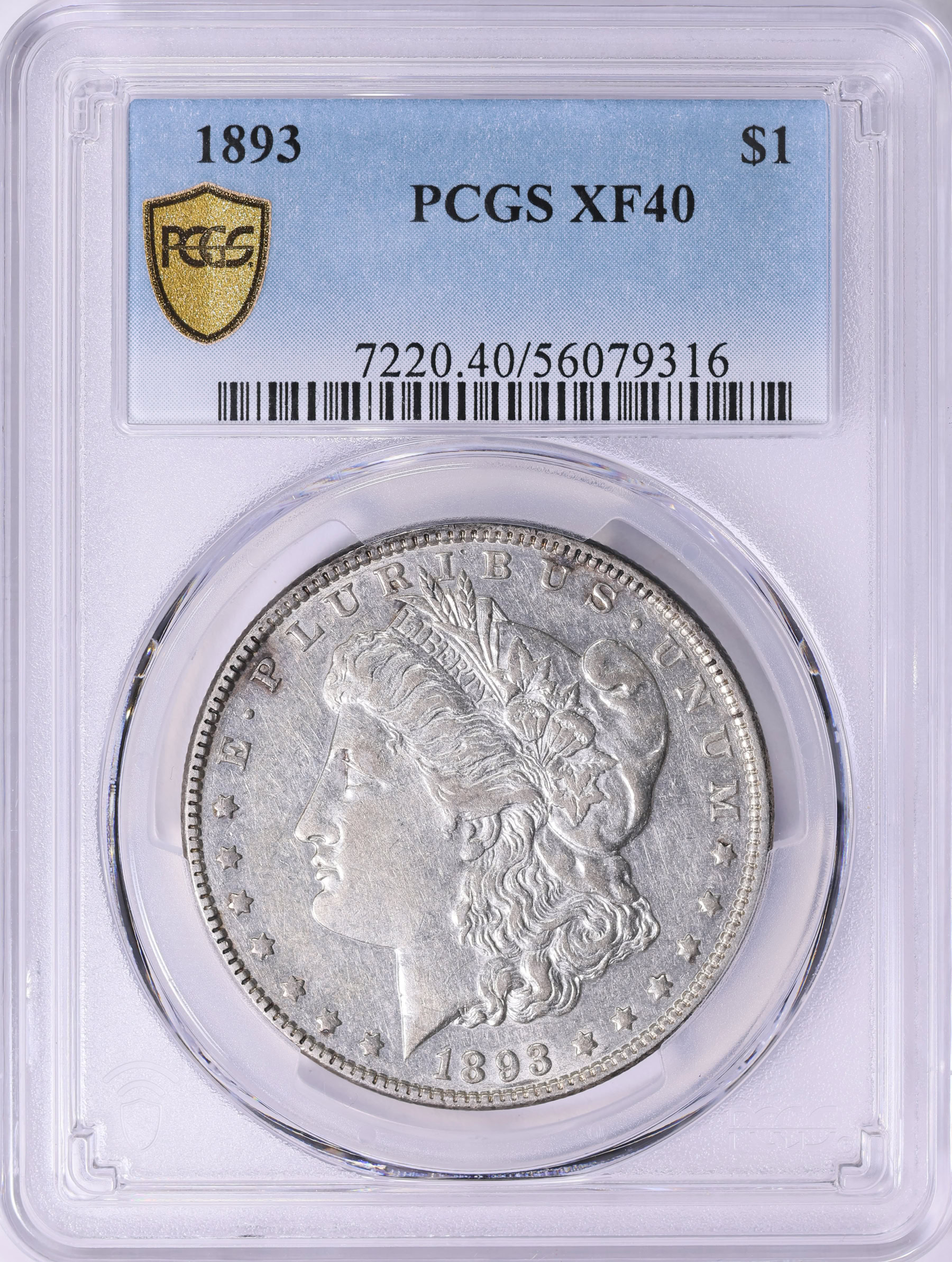 1893 Morgan Silver Dollar PCGS XF-40 (Item 1819328) | GreatCollections Coin Auctions