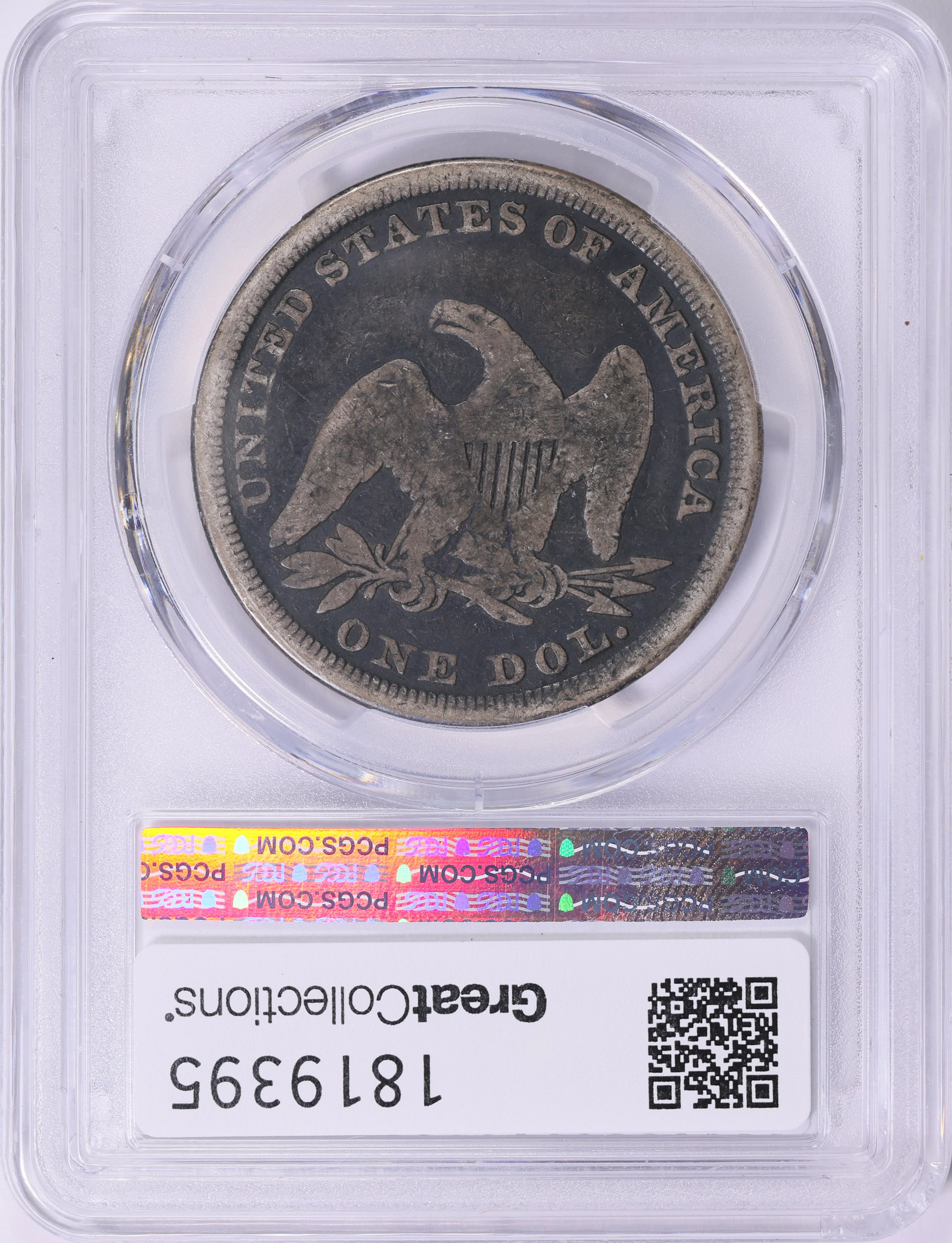 1840 Seated Liberty Silver Dollar PCGS VG-08 (Item 1819395) | GreatCollections Coin Auctions