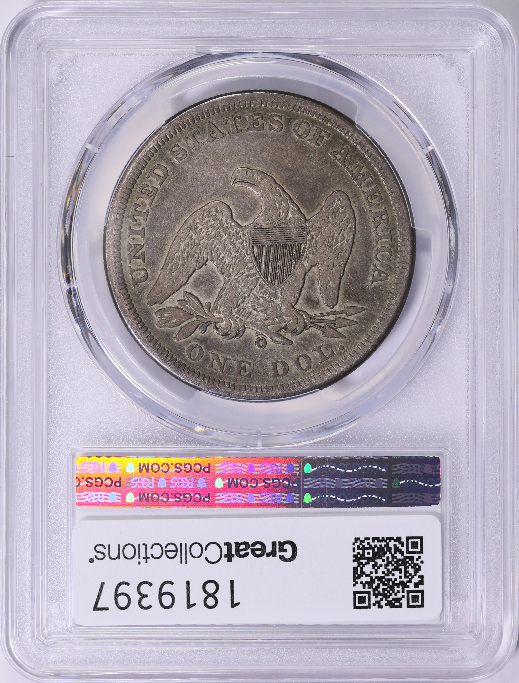 1859-O Seated Liberty Silver Dollar PCGS F-15 (Item 1819397) | GreatCollections Coin Auctions