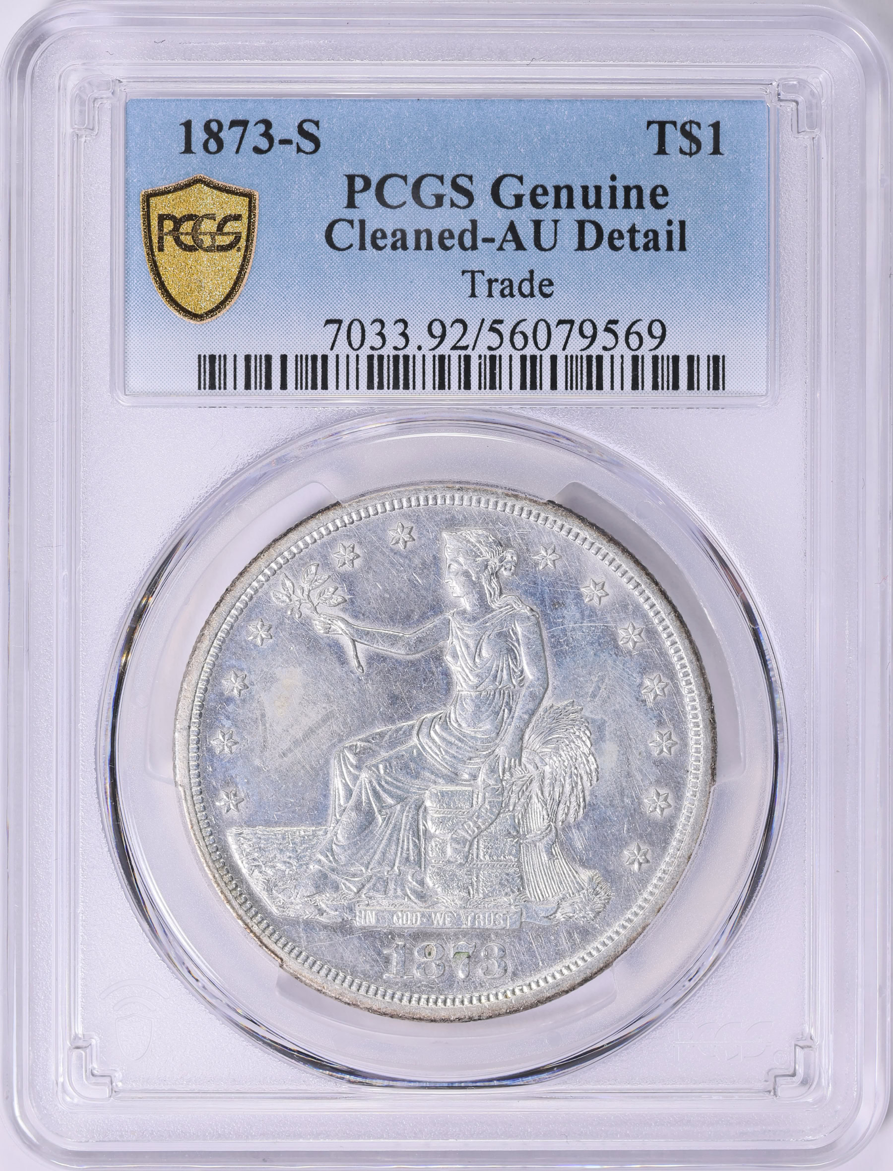 1873-S Trade Silver Dollar PCGS Genuine AU Details (Item 1819407 ...