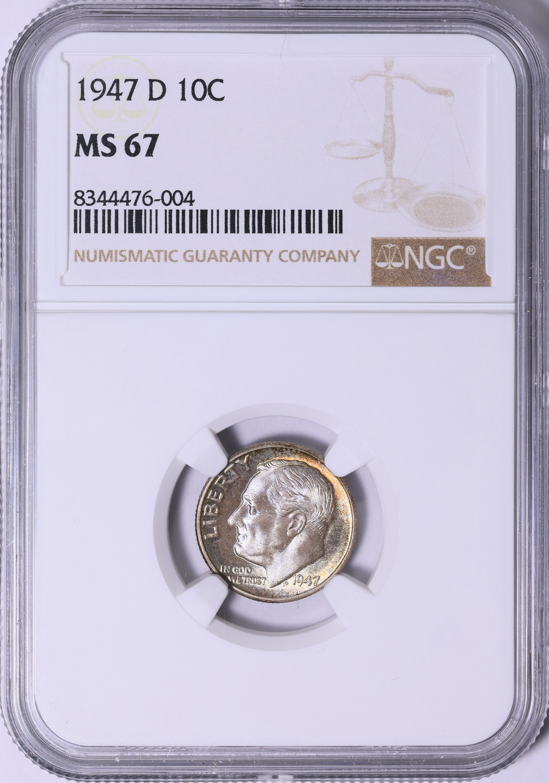 1947-D Roosevelt Dime NGC MS-67 (Toned) (Item 1819420 ...