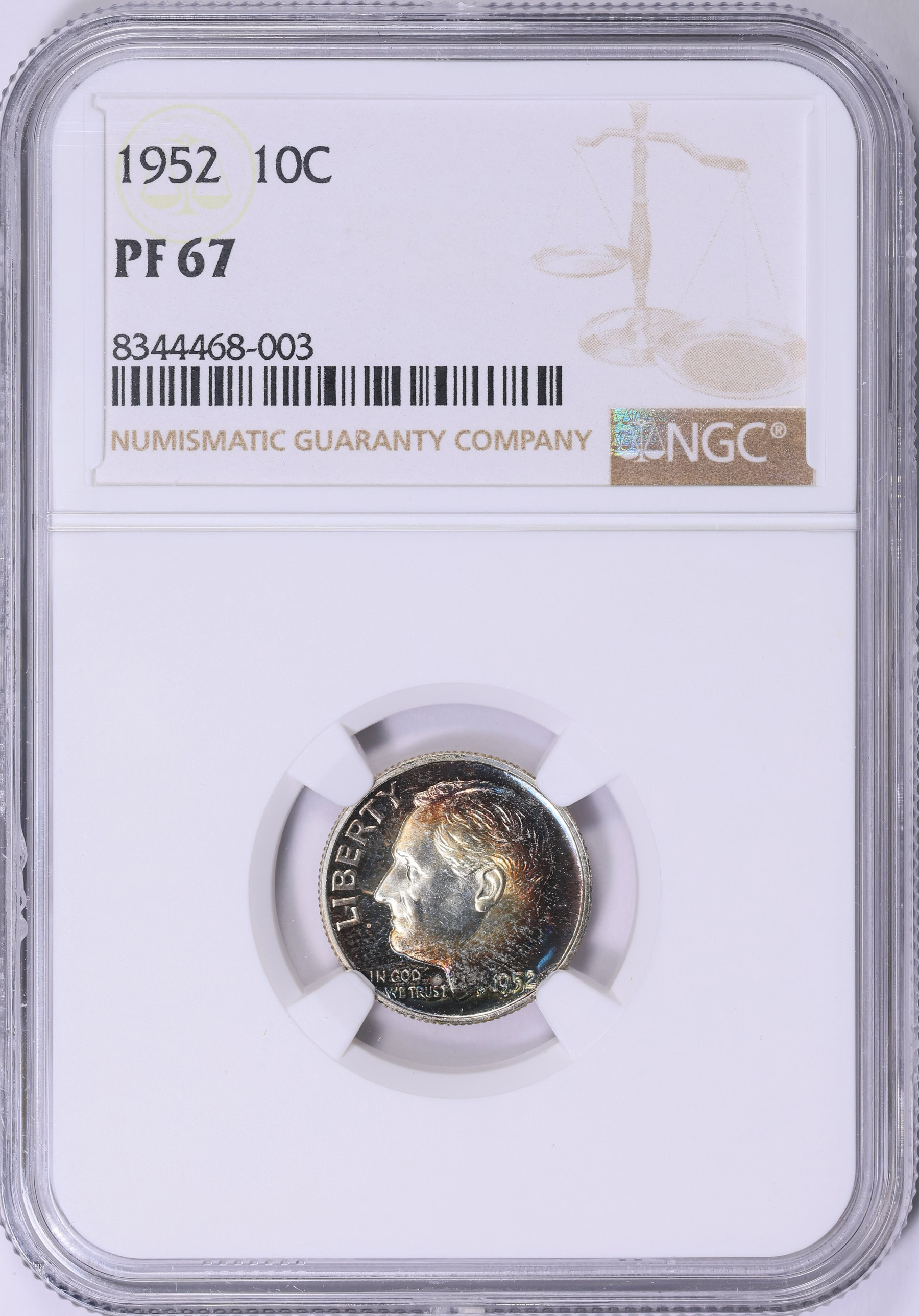 1952 Roosevelt Dime NGC Proof-67 (Toned) (Item 1819424 ...