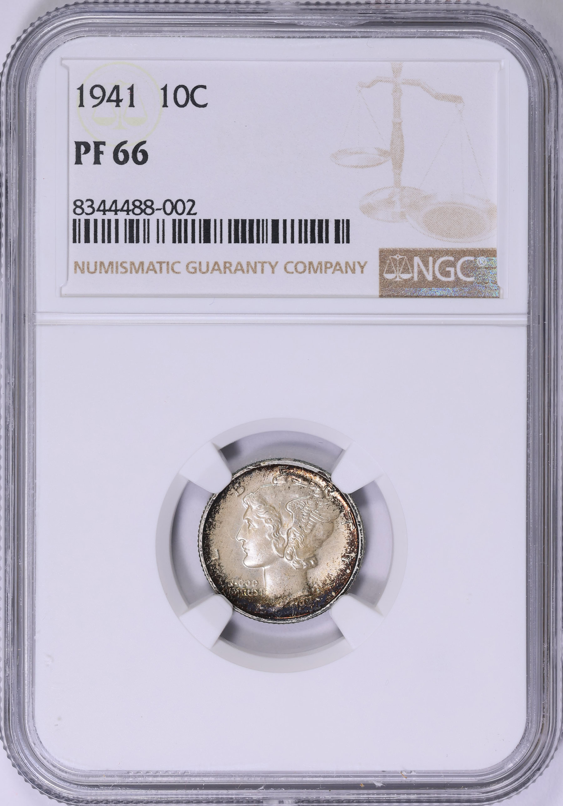1941 Mercury Dime NGC Proof-66 (Toned) (Item 1819435) | GreatCollections Coin Auctions