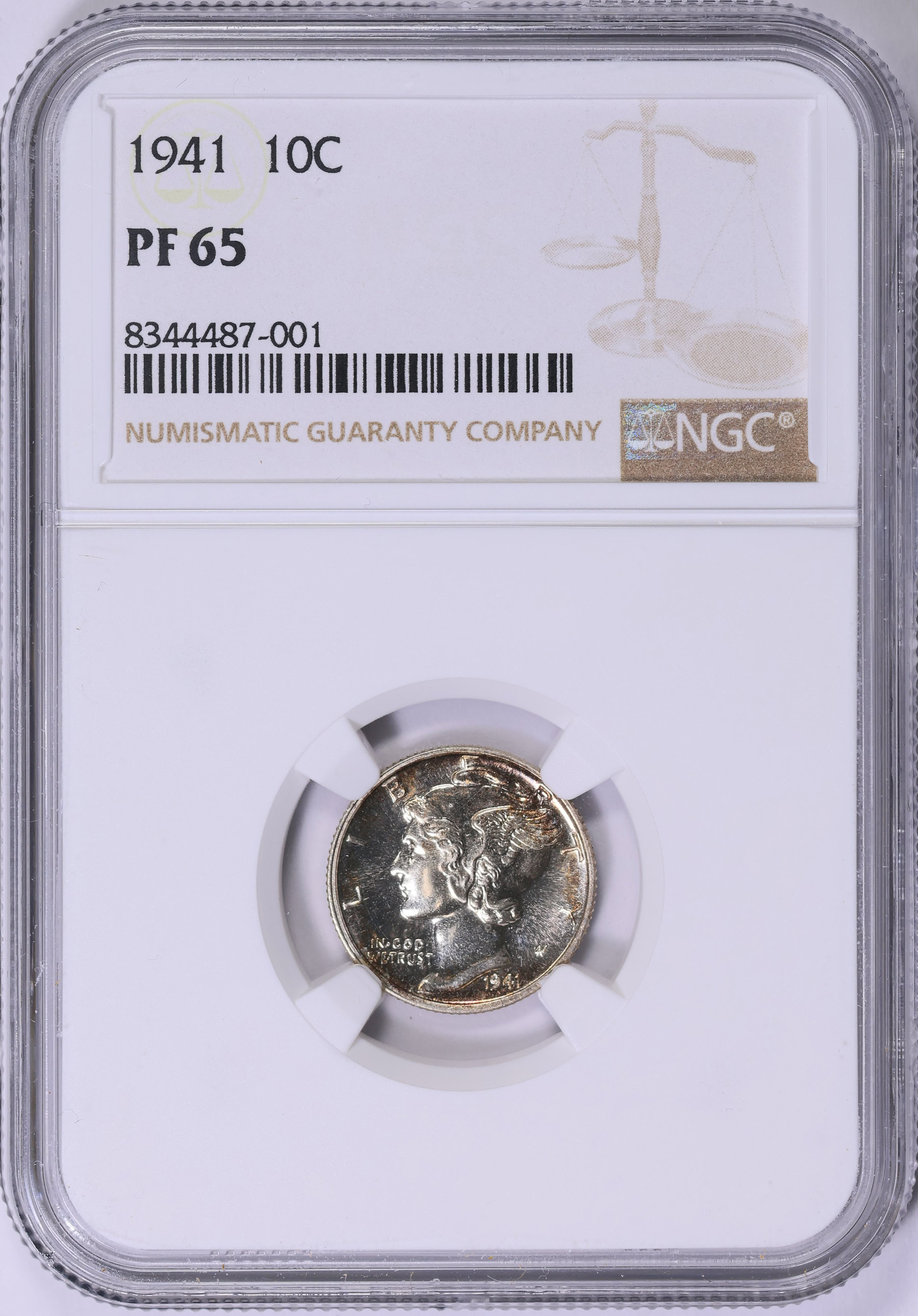 1941 Mercury Dime NGC Proof-65 (Toned) (Item 1819500) | GreatCollections Coin Auctions