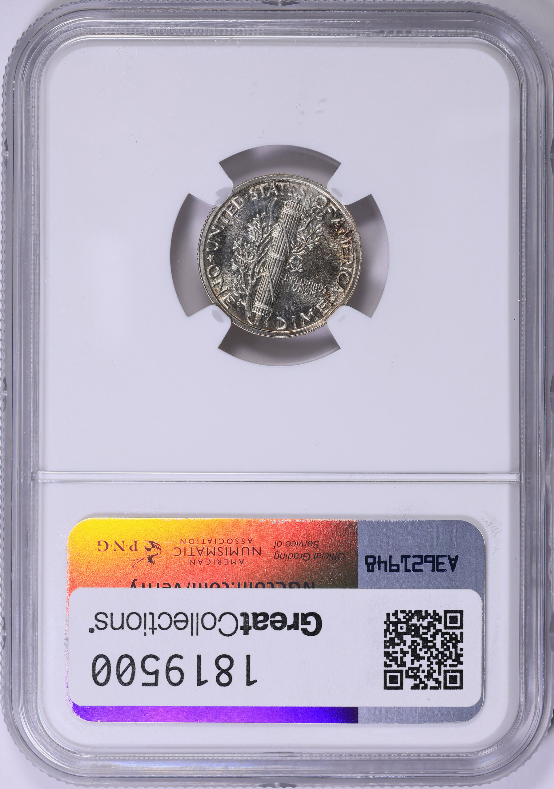 1941 Mercury Dime NGC Proof-65 (Toned) (Item 1819500) | GreatCollections Coin Auctions