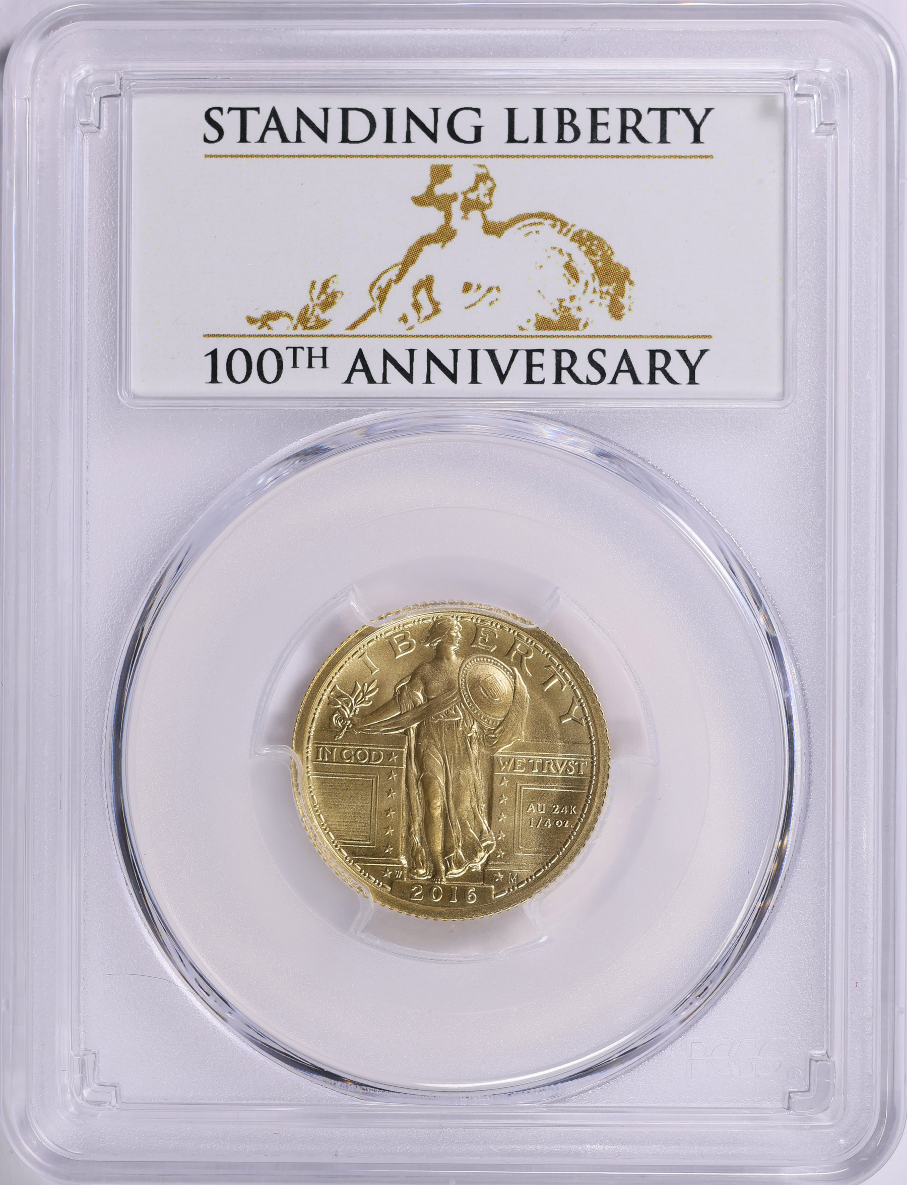 2016-W Standing Liberty Quarter 100th Anniversary Gold First Strike ...