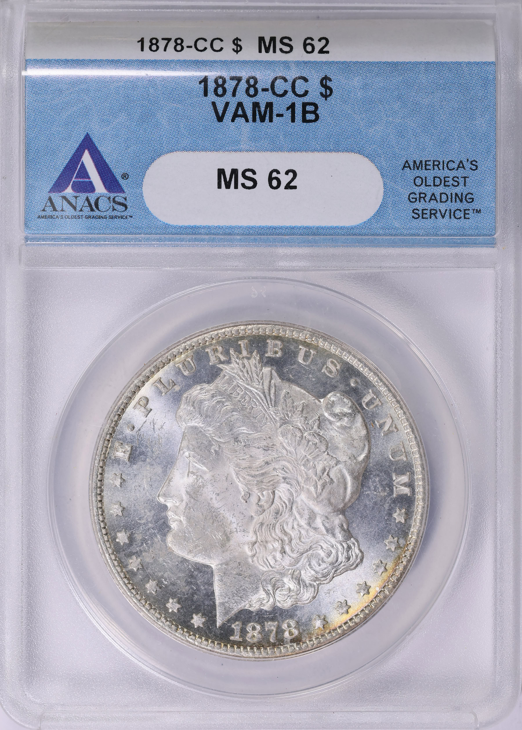 1878-CC Morgan Silver Dollar VAM-1B ANACS MS-62 (Item 1819670) | GreatCollections Coin Auctions