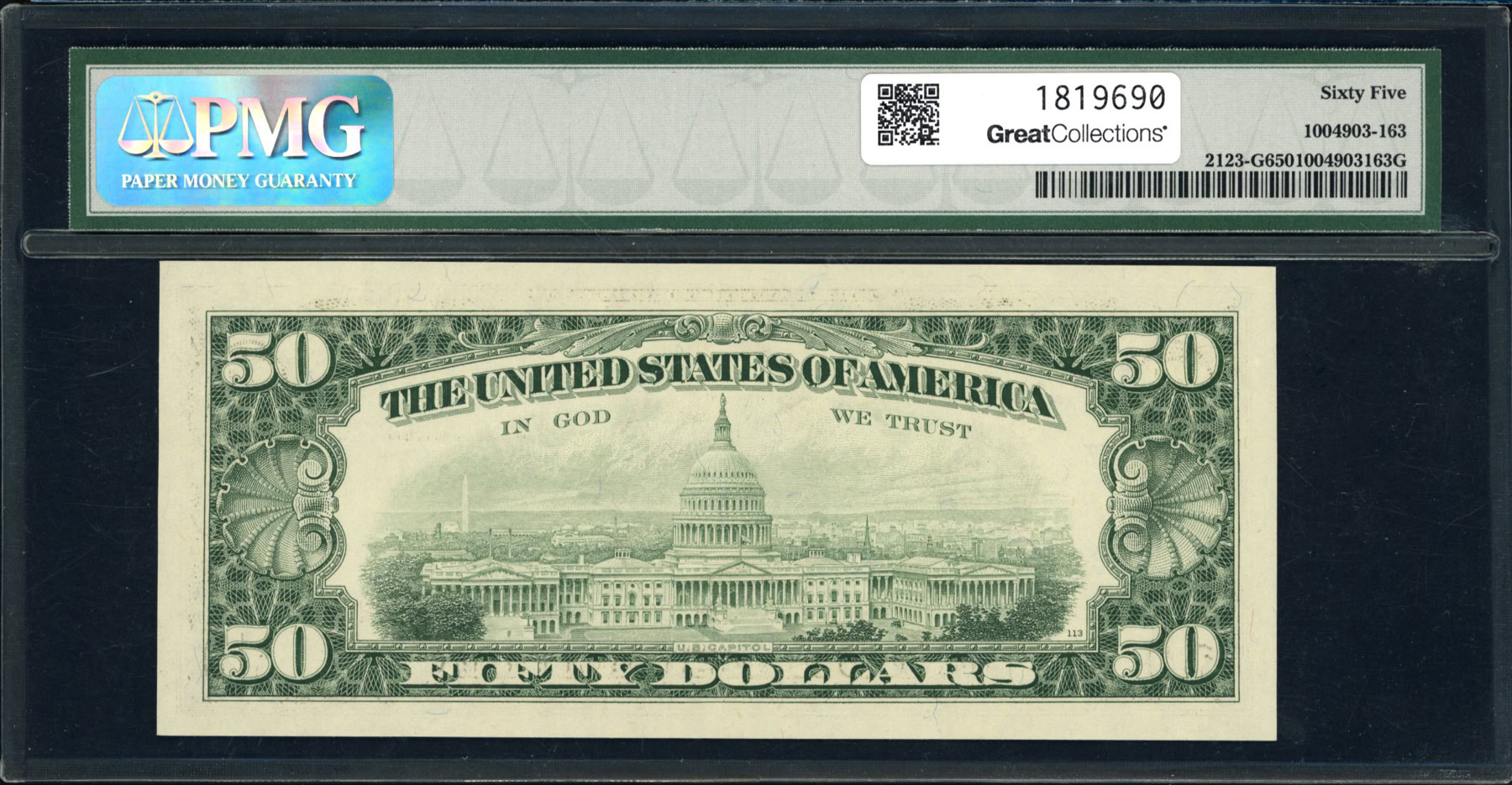 Fr. 2123-G (GA Block) 1988 $50 Chicago Federal Reserve Note Ortega ...