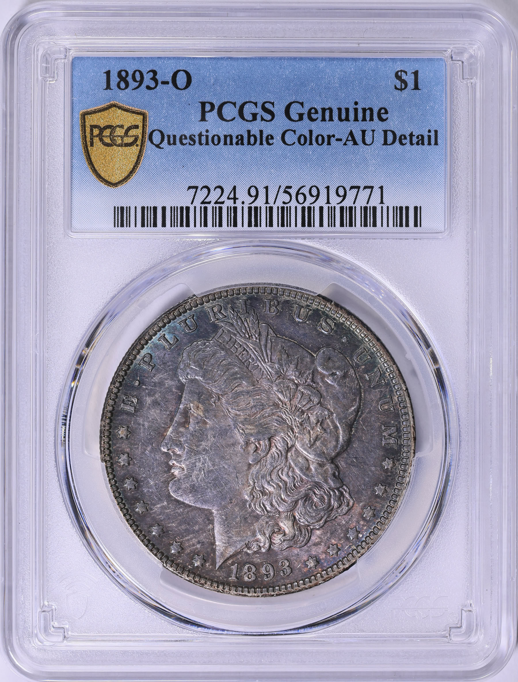 1893-O Morgan Silver Dollar PCGS Genuine AU Details (Art. Toned) (Item 1819741 ...