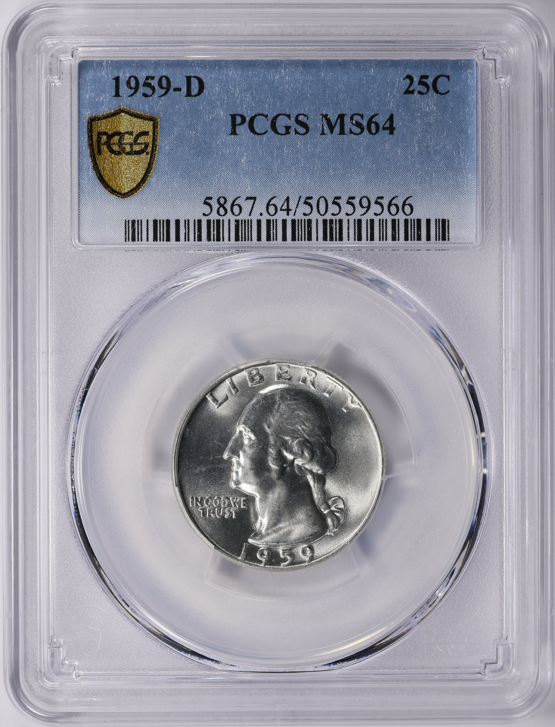 1959-D Washington Quarter PCGS MS-64 (Item 1819759) | GreatCollections Coin Auctions