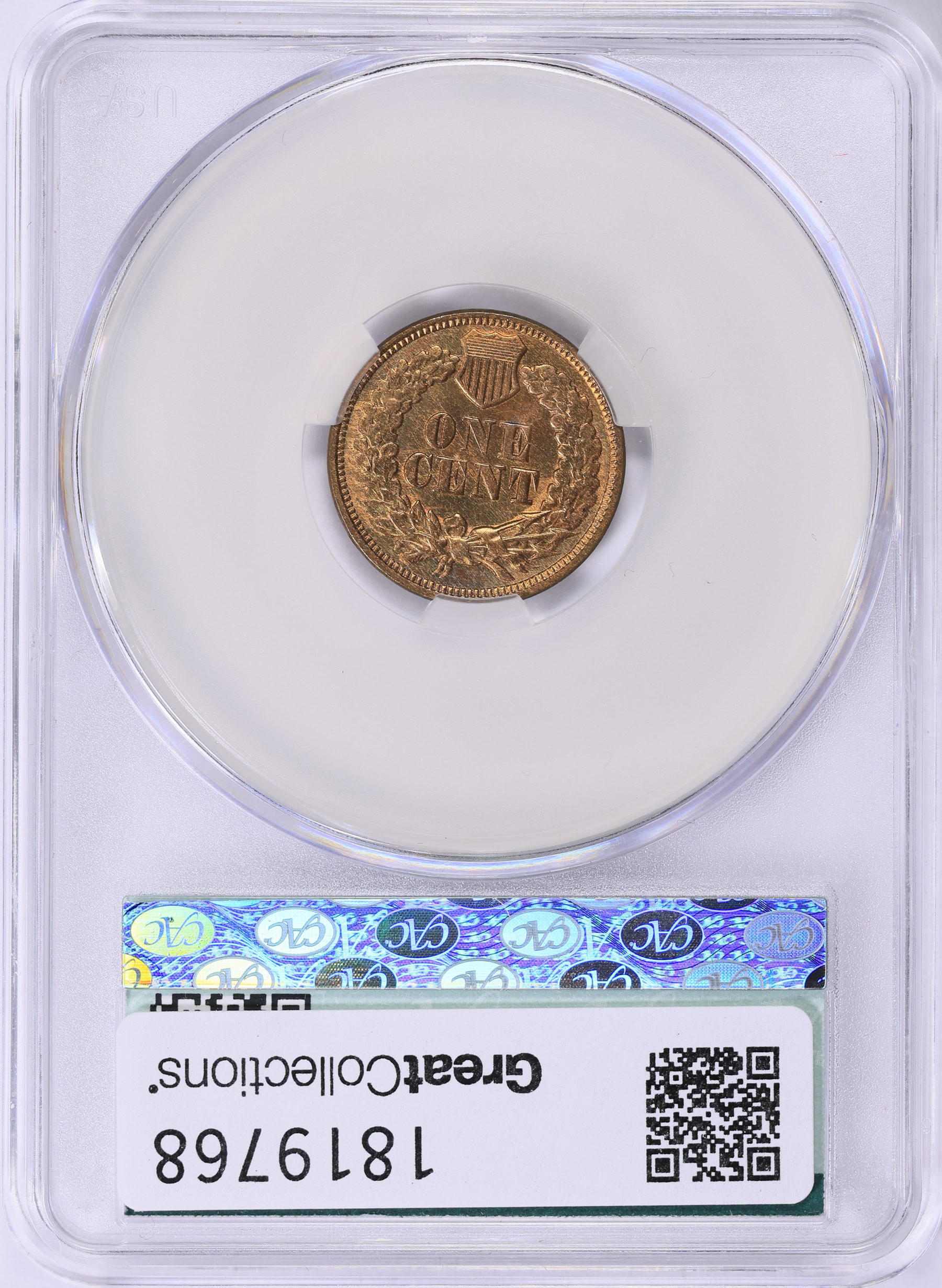 1870 Indian Cent CACG MS-66 RB (Item 1819768) | GreatCollections Coin Auctions