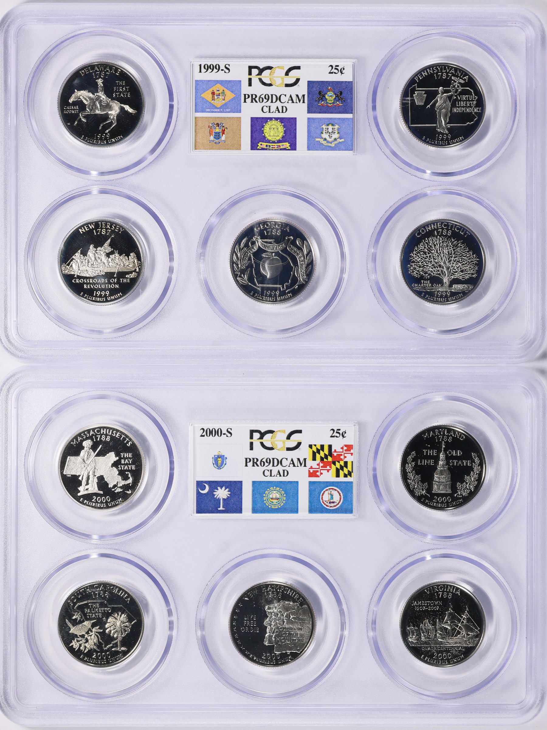 1999-S - 2008-S Complete 50 State Quarters Set Clad in 10 MultiCoin ...