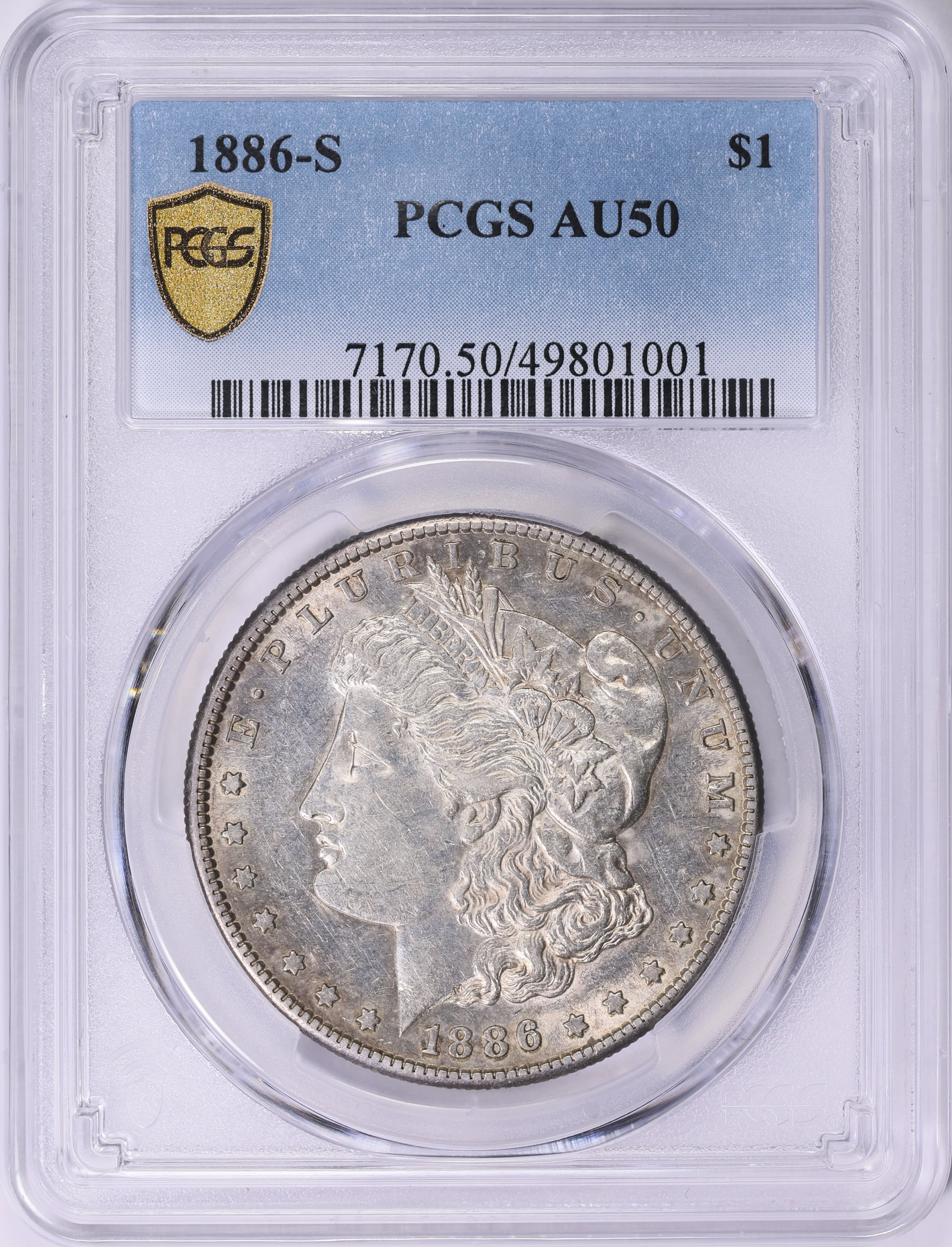 1886-S Morgan Silver Dollar PCGS AU-50 (Item 1820101 ...