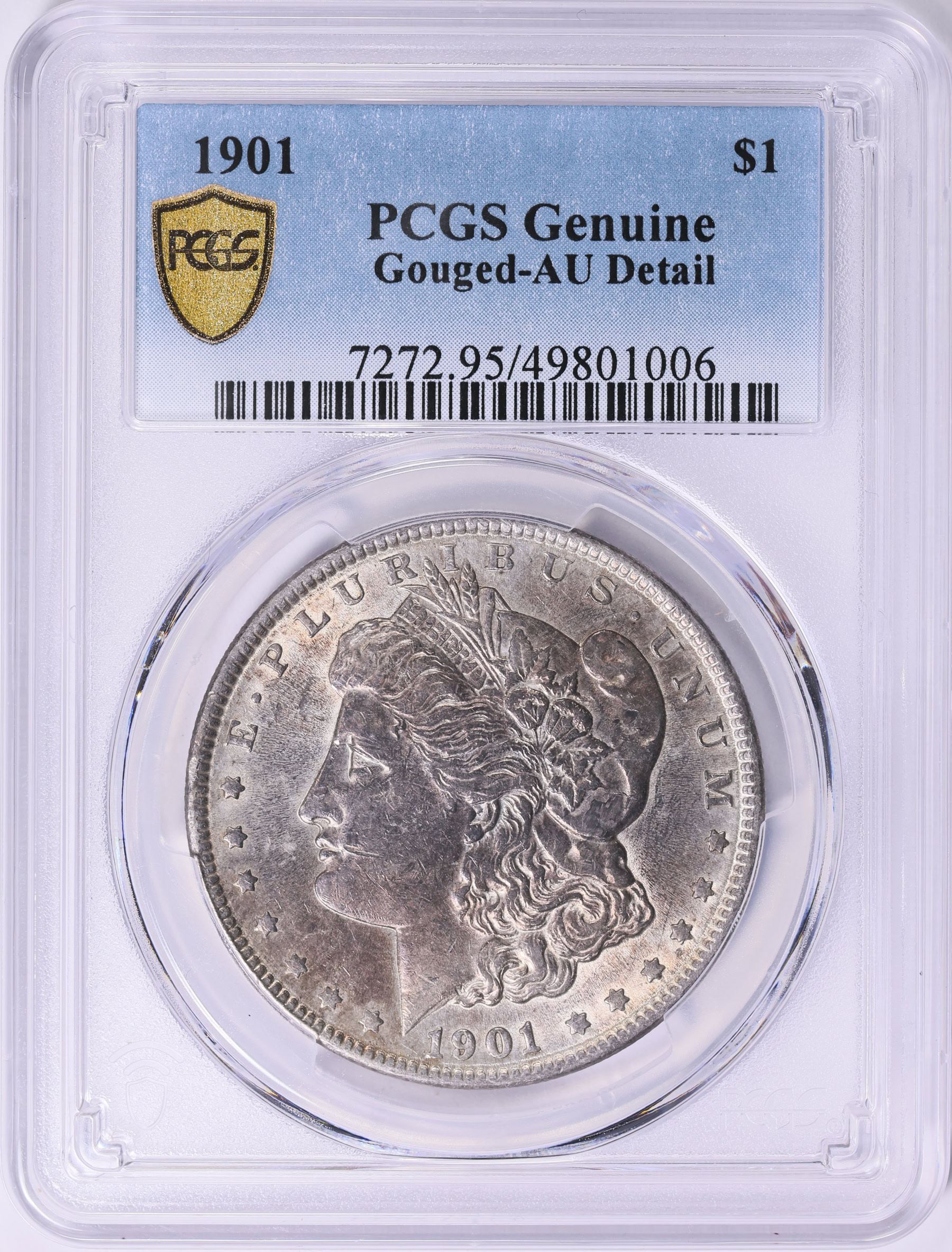 1901 Morgan Silver Dollar PCGS Genuine AU Details (Item 1820106) | GreatCollections Coin Auctions