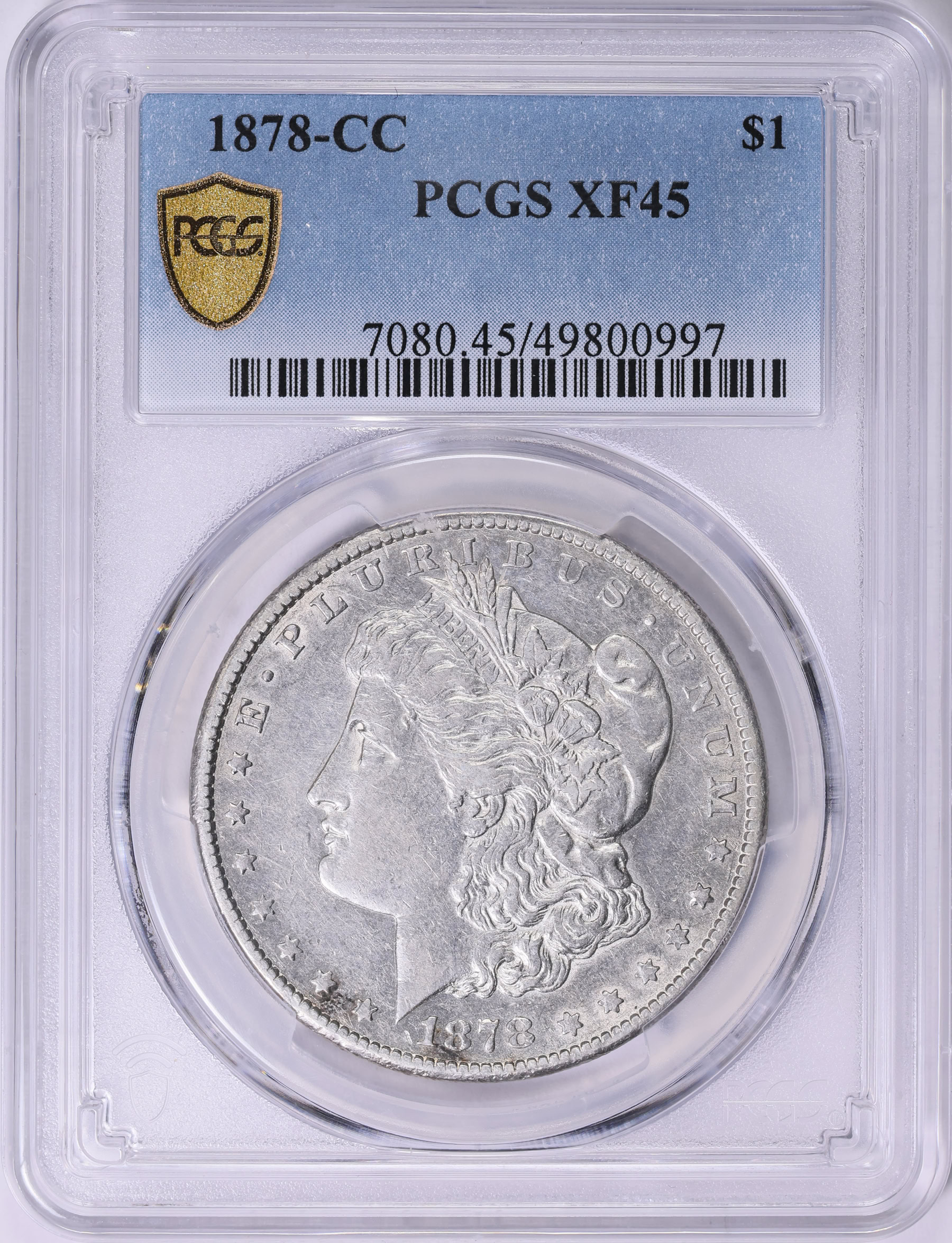 1878-CC Morgan Silver Dollar PCGS XF-45 (Item 1820111) | GreatCollections Coin Auctions