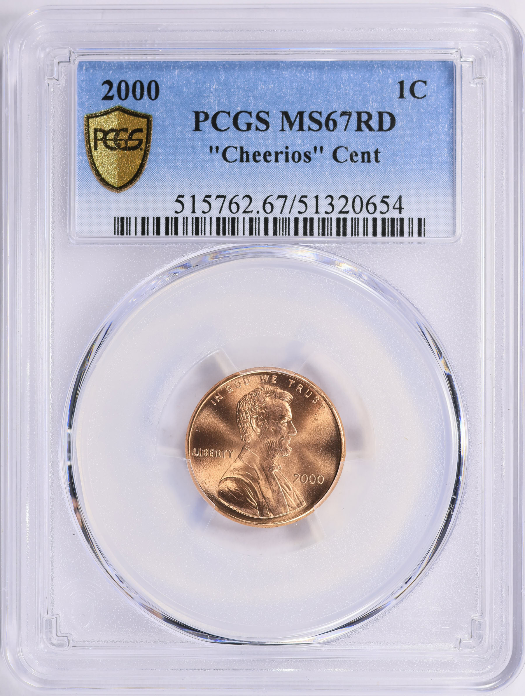 2000 Lincoln Cent "Cheerios" PCGS MS-67 RD (Item 1820268 ...