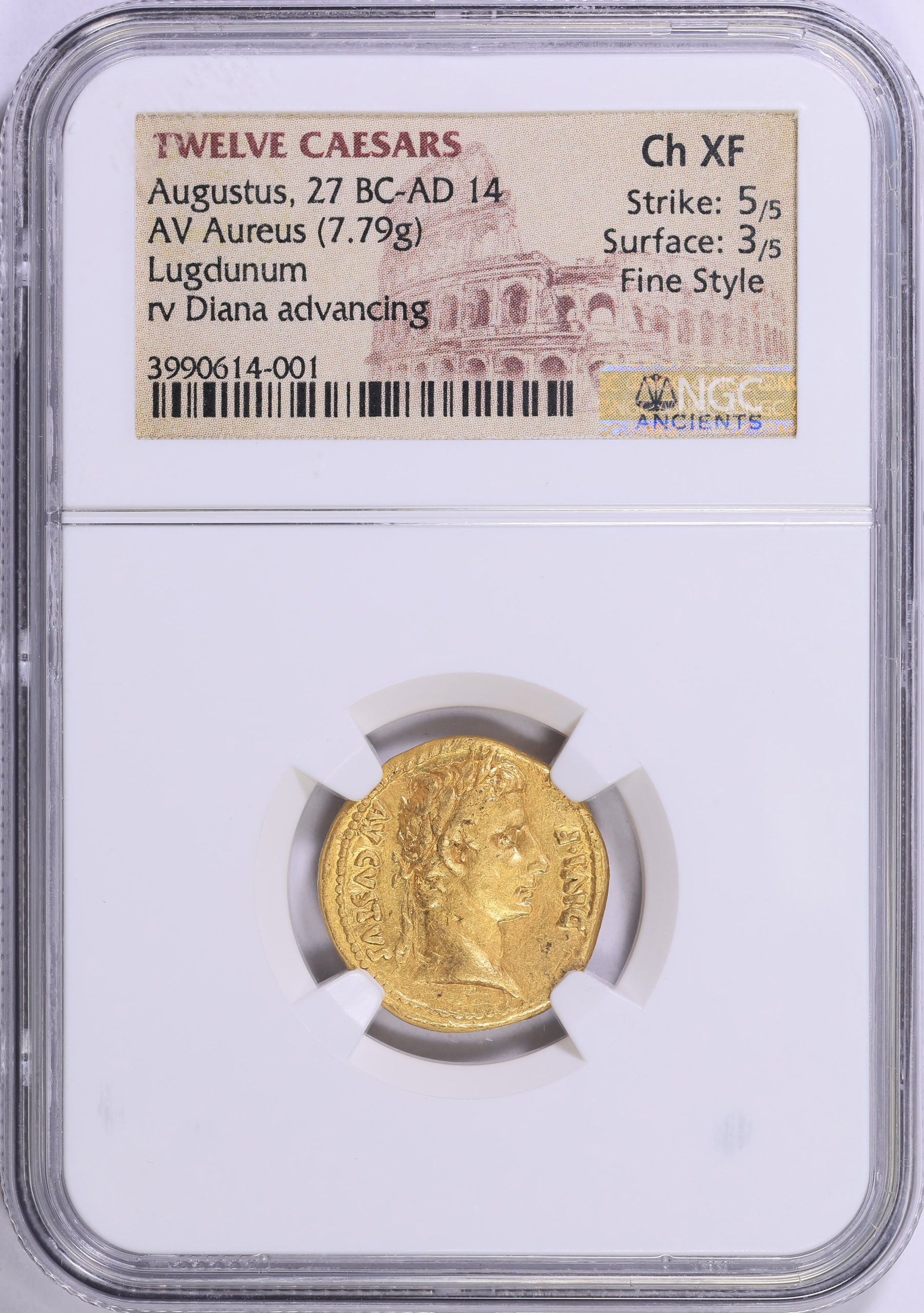 Ancient Roman Empire, Augustus (27 B.C. - A.D. 14) c.11-10 B.C. Gold ...