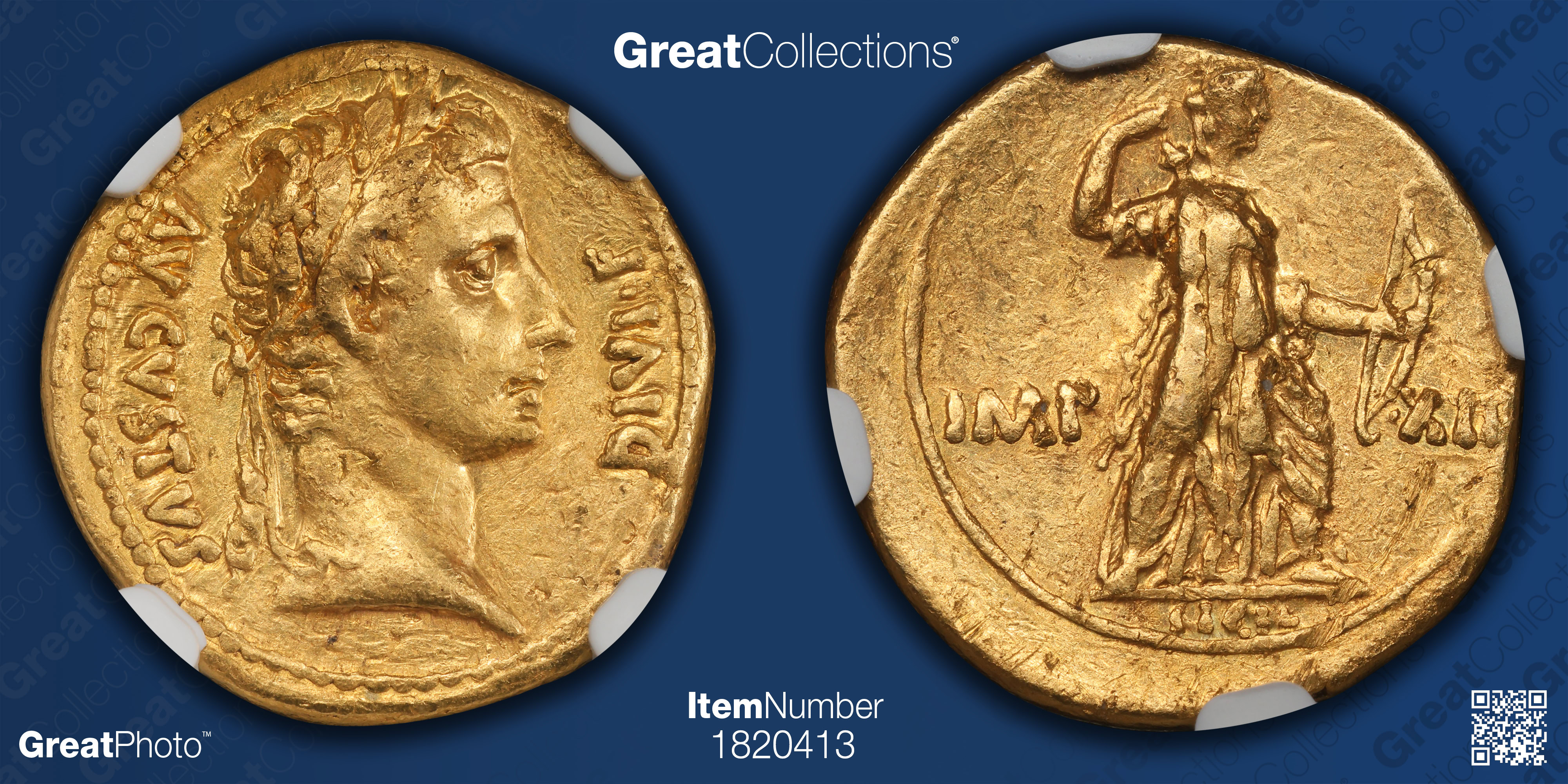 Ancient Roman Empire, Augustus (27 B.C. - A.D. 14) c.11-10 B.C. Gold ...