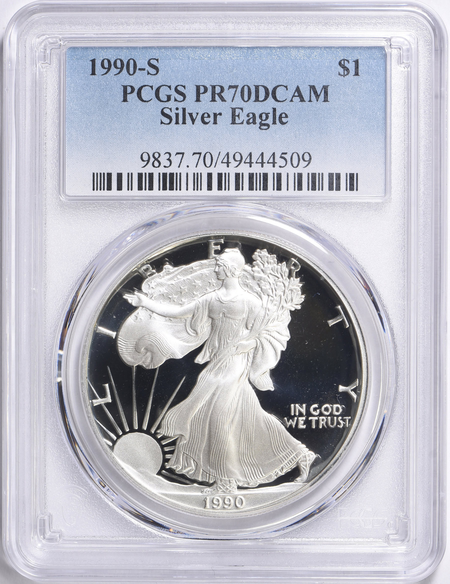 1990-S $1 Silver Eagle PCGS Proof-70 DCAM (Item 1820660 ...