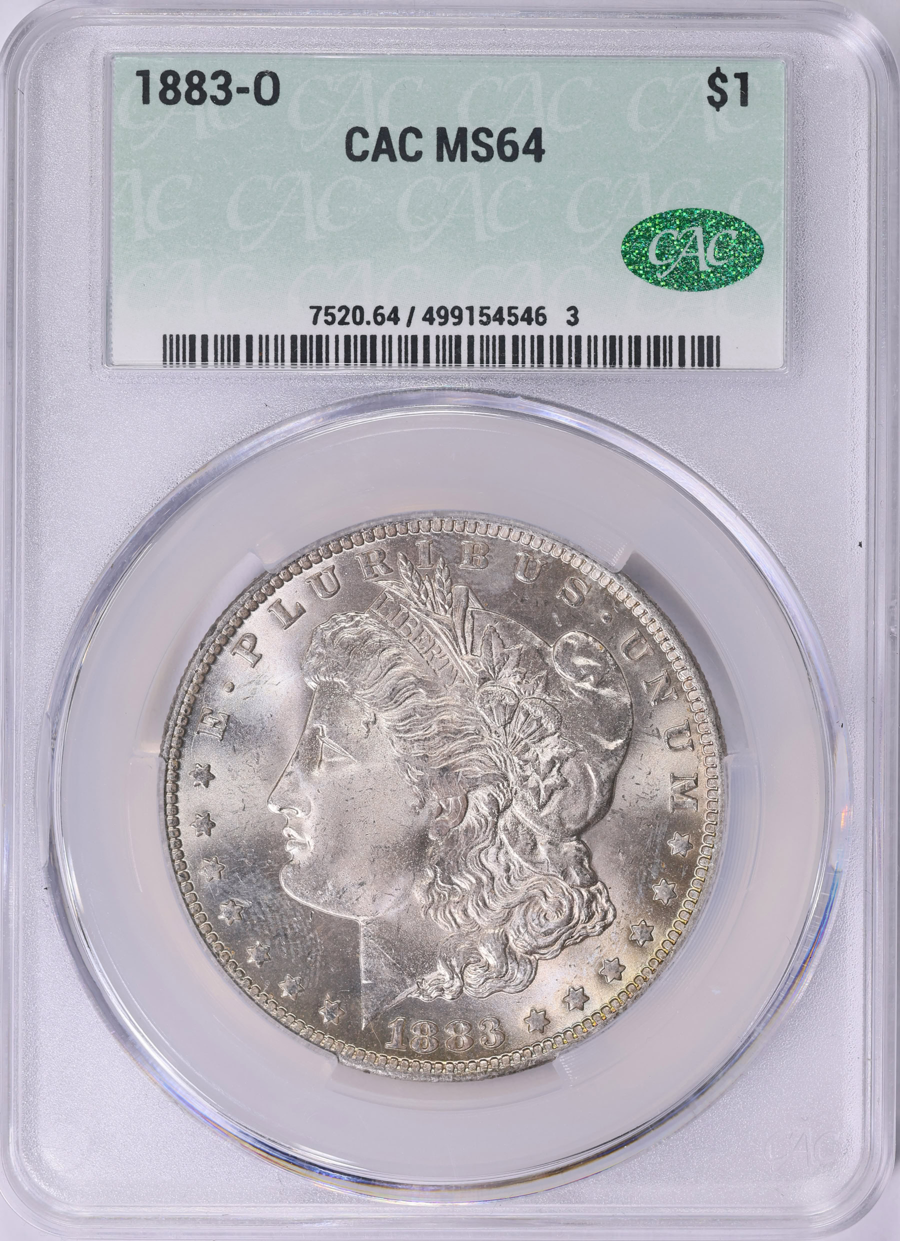 1883-O Morgan Silver Dollar CACG MS-64 (Item 1820892) | GreatCollections Coin Auctions