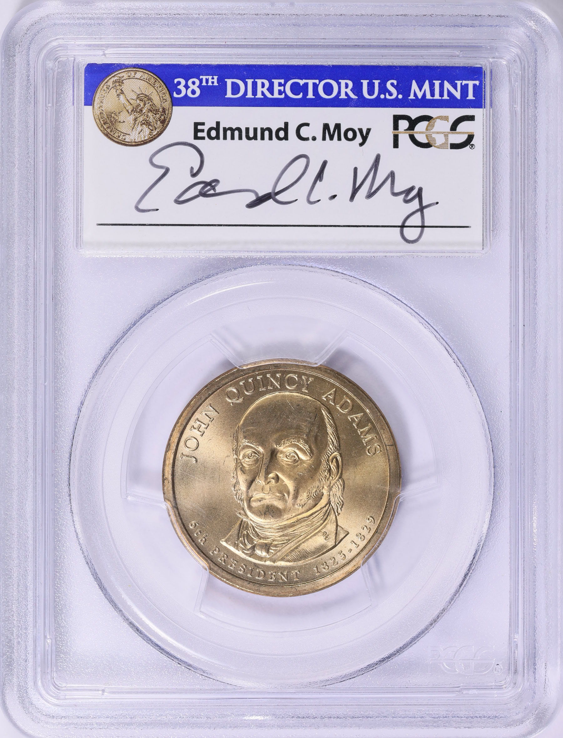 Mint Error (2008) Presidential Dollar John Quincy Adams Satin Finish ...