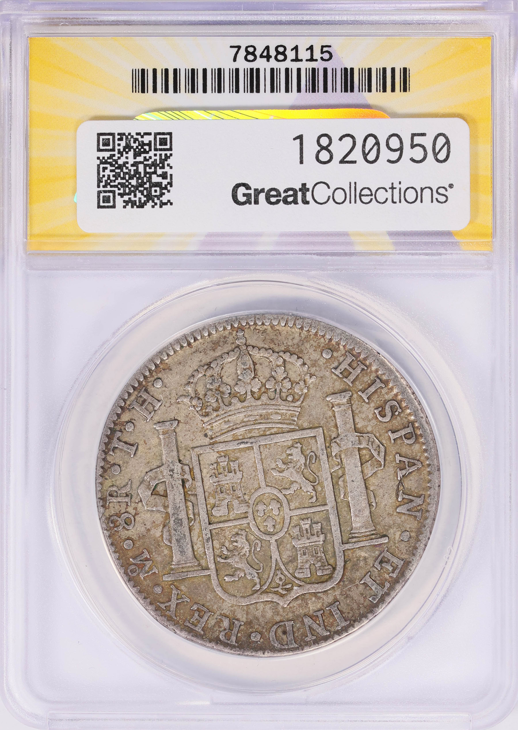 Mexico 1805-Mo TH Silver 8 Reales KM-109 ANACS F-12 (Item 1820950 ...