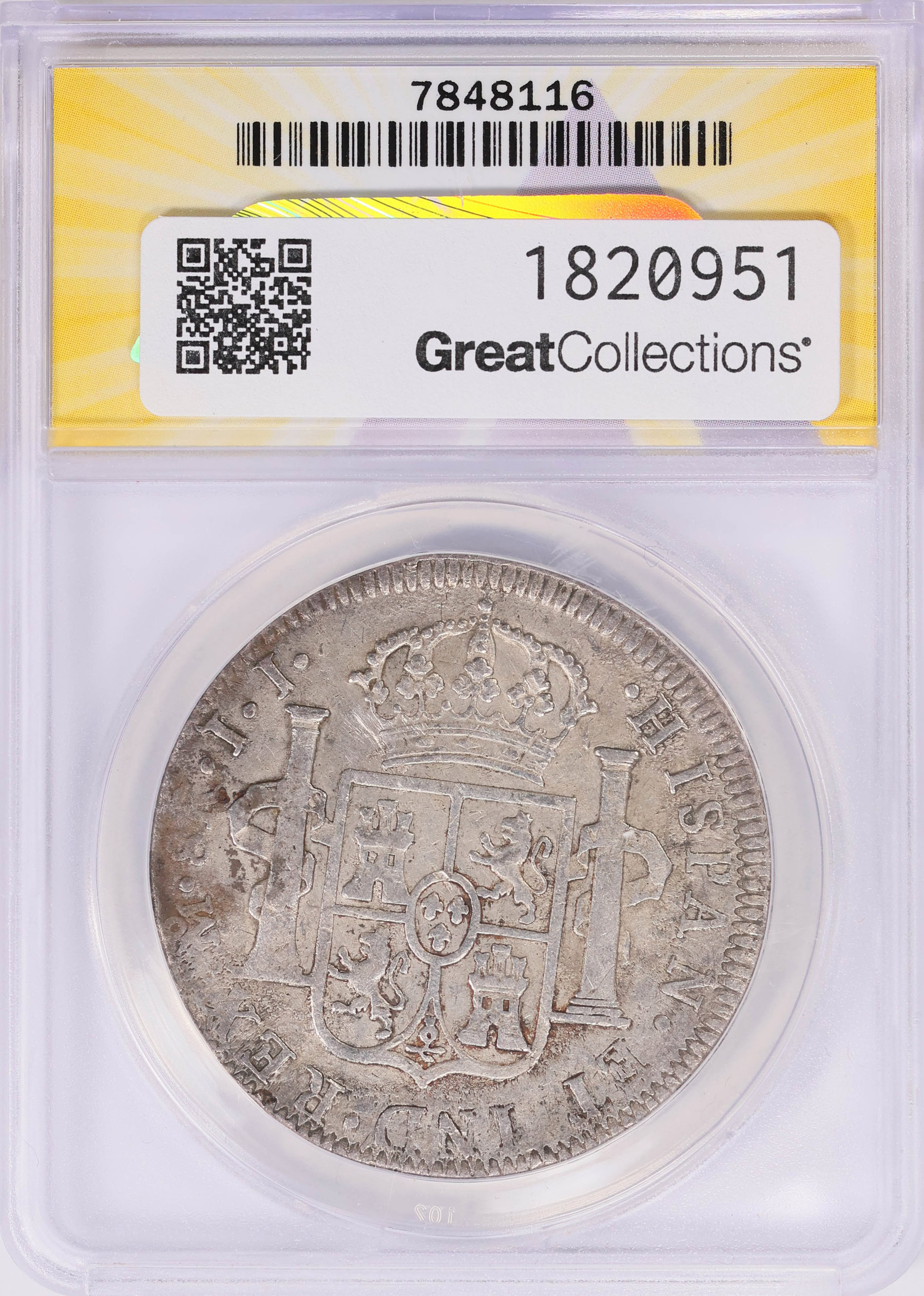 Mexico 1816-Mo JJ Silver 8 Reales KM-111 ANACS F-12 Details (Item ...
