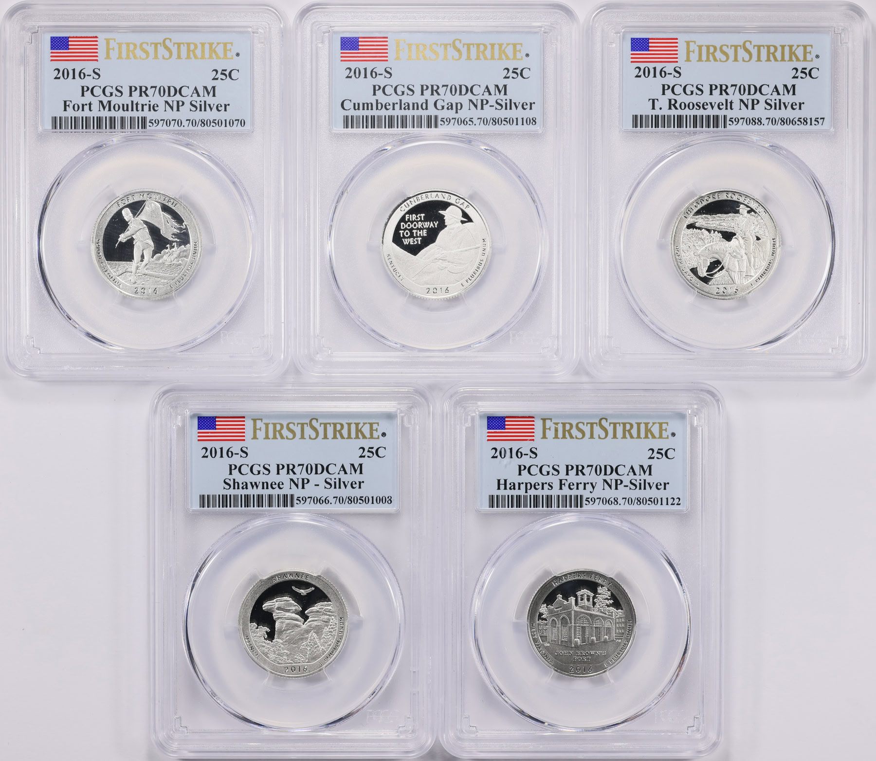 2016-S America the Beautiful Quarter Set National Parks First Strike ...