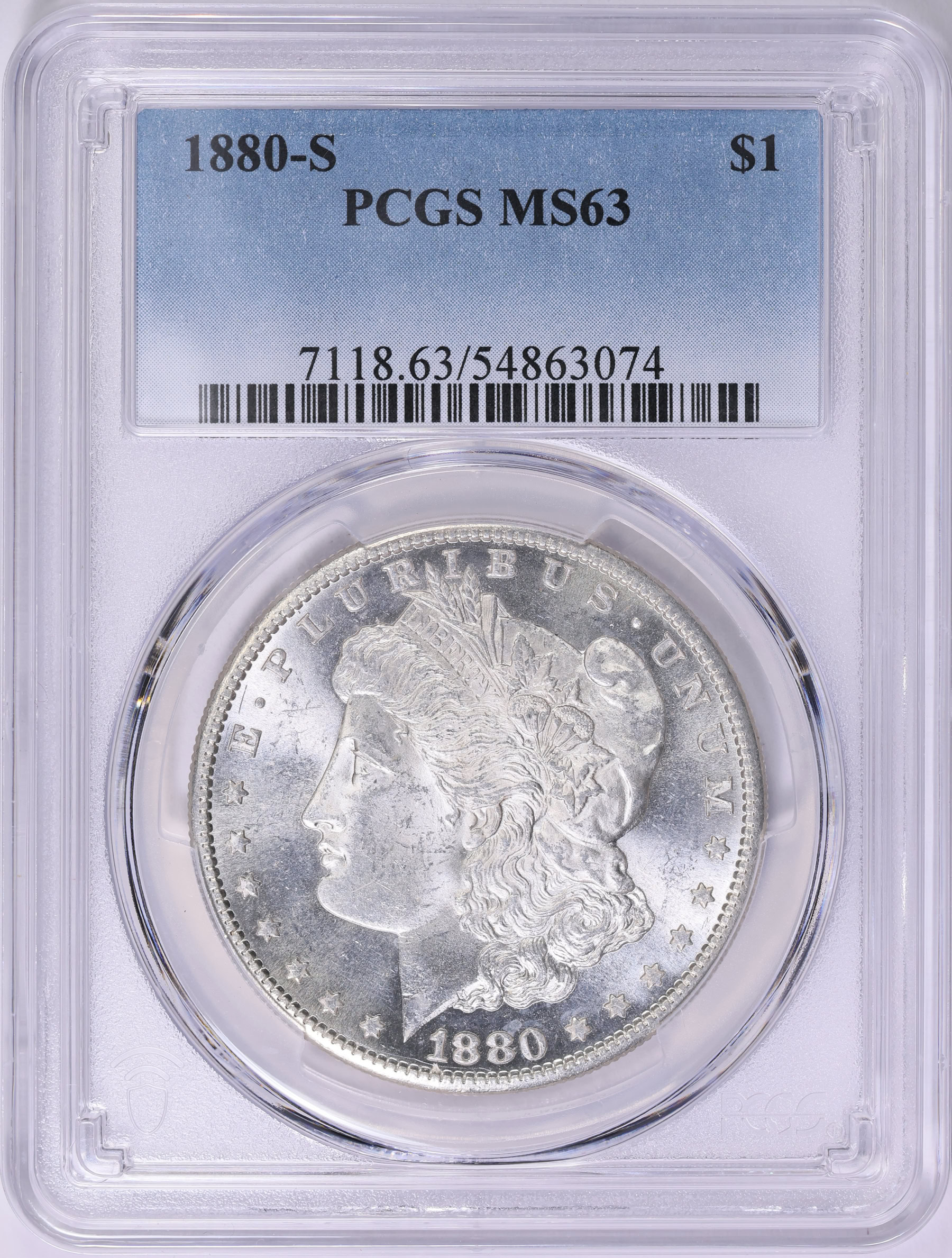 1880-S Morgan Silver Dollar PCGS MS-63 (Item 1821137) | GreatCollections Coin Auctions